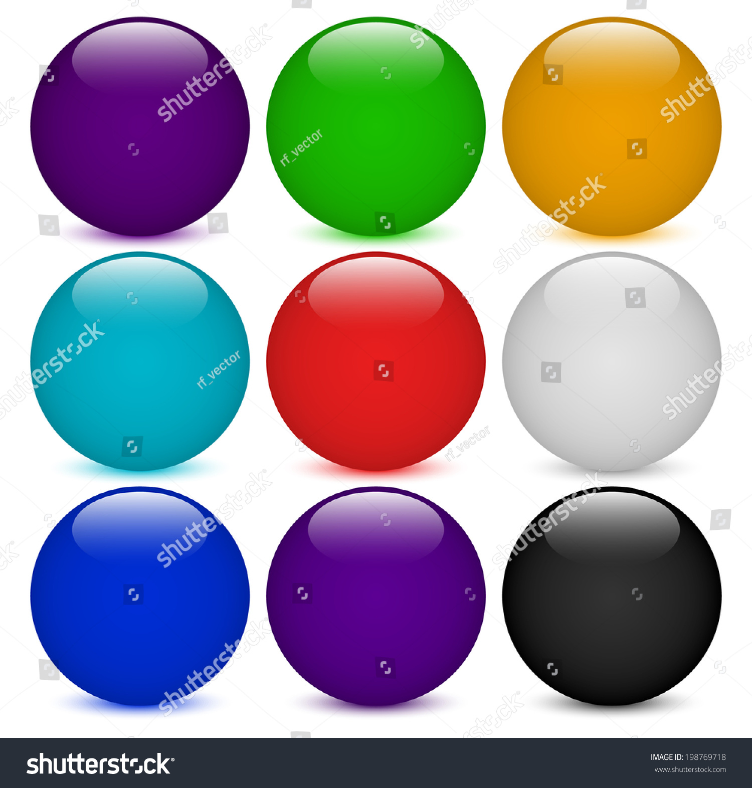 Glossy Spheres Vector Illustration Stock Vector (Royalty Free ...