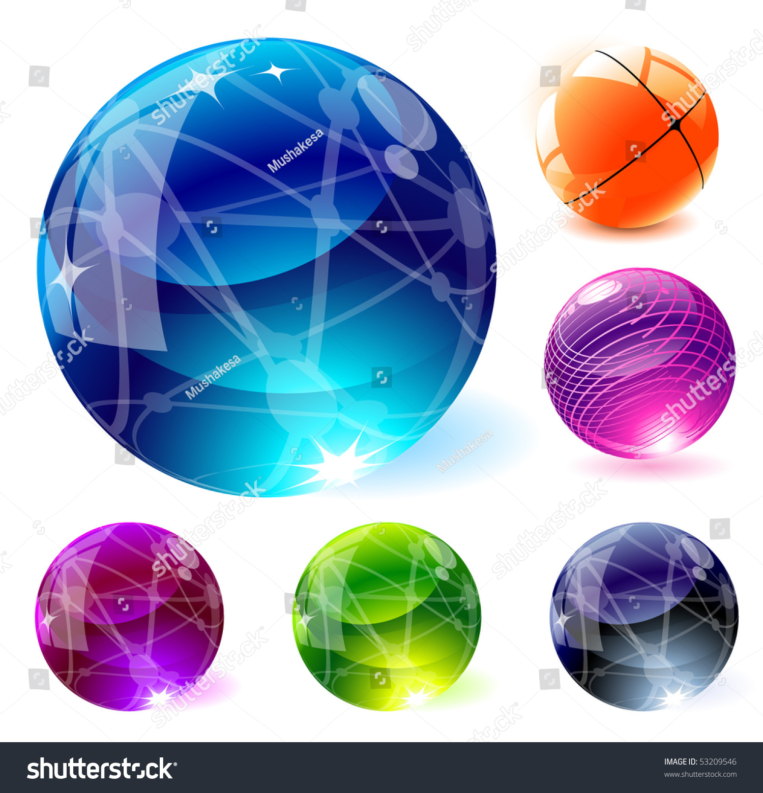 Glossy Transparent Spheres Vector Stock Vector (Royalty Free) 53209546 ...