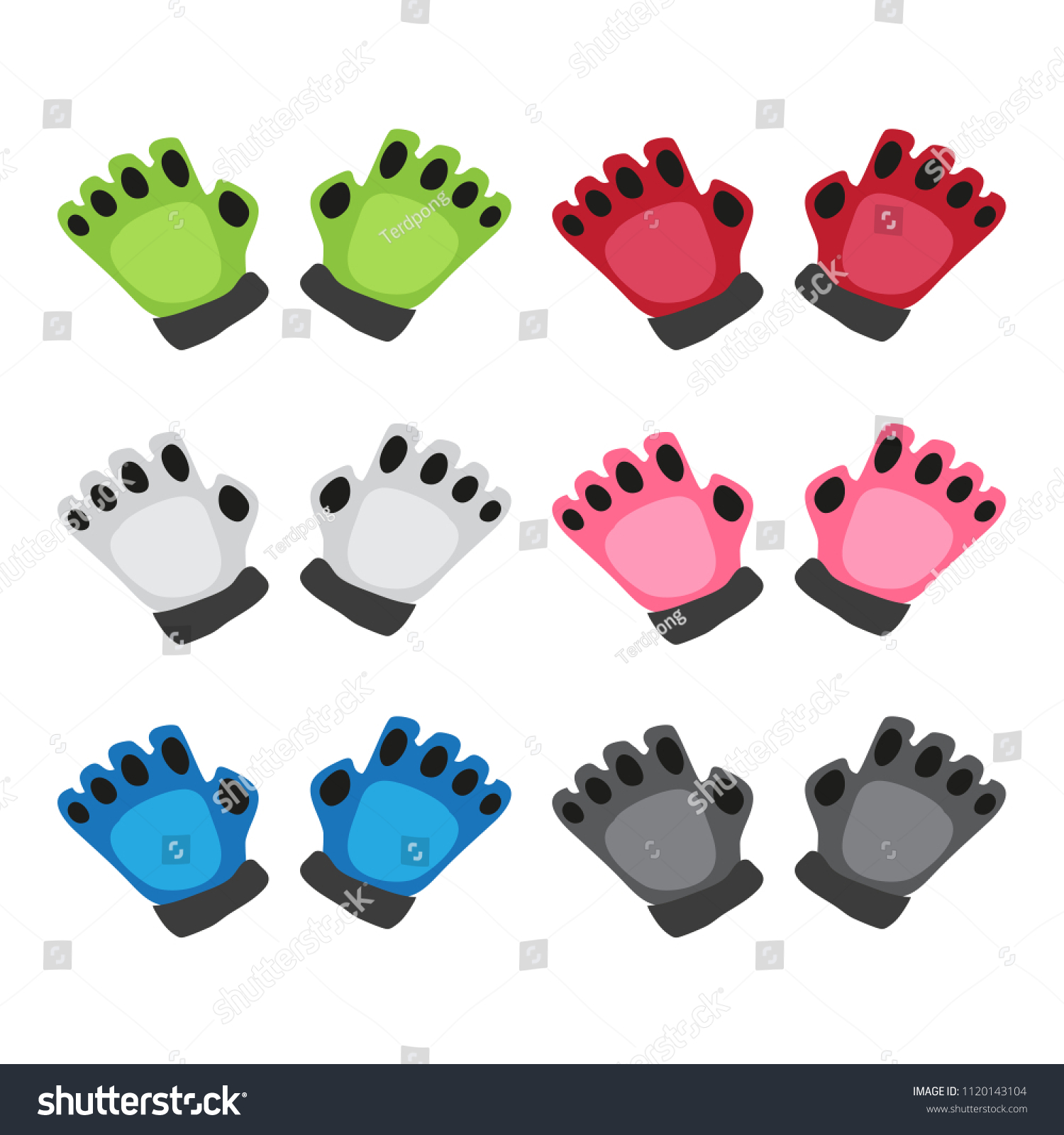 Glove Vector Collection Design Stock Vector (Royalty Free) 1120143104