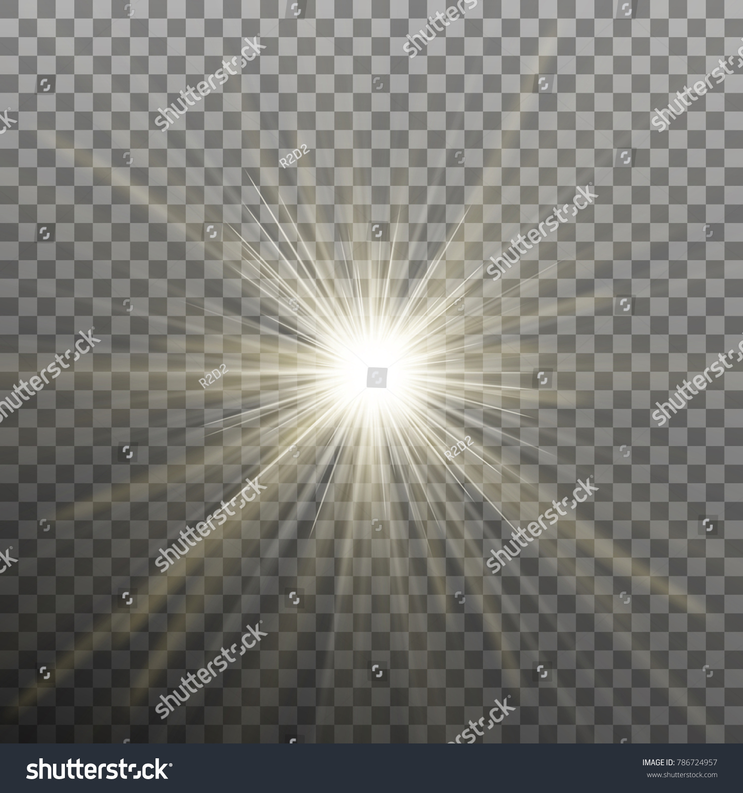 Glow Light Burst Effect On Transparent Stock Vector (Royalty Free ...