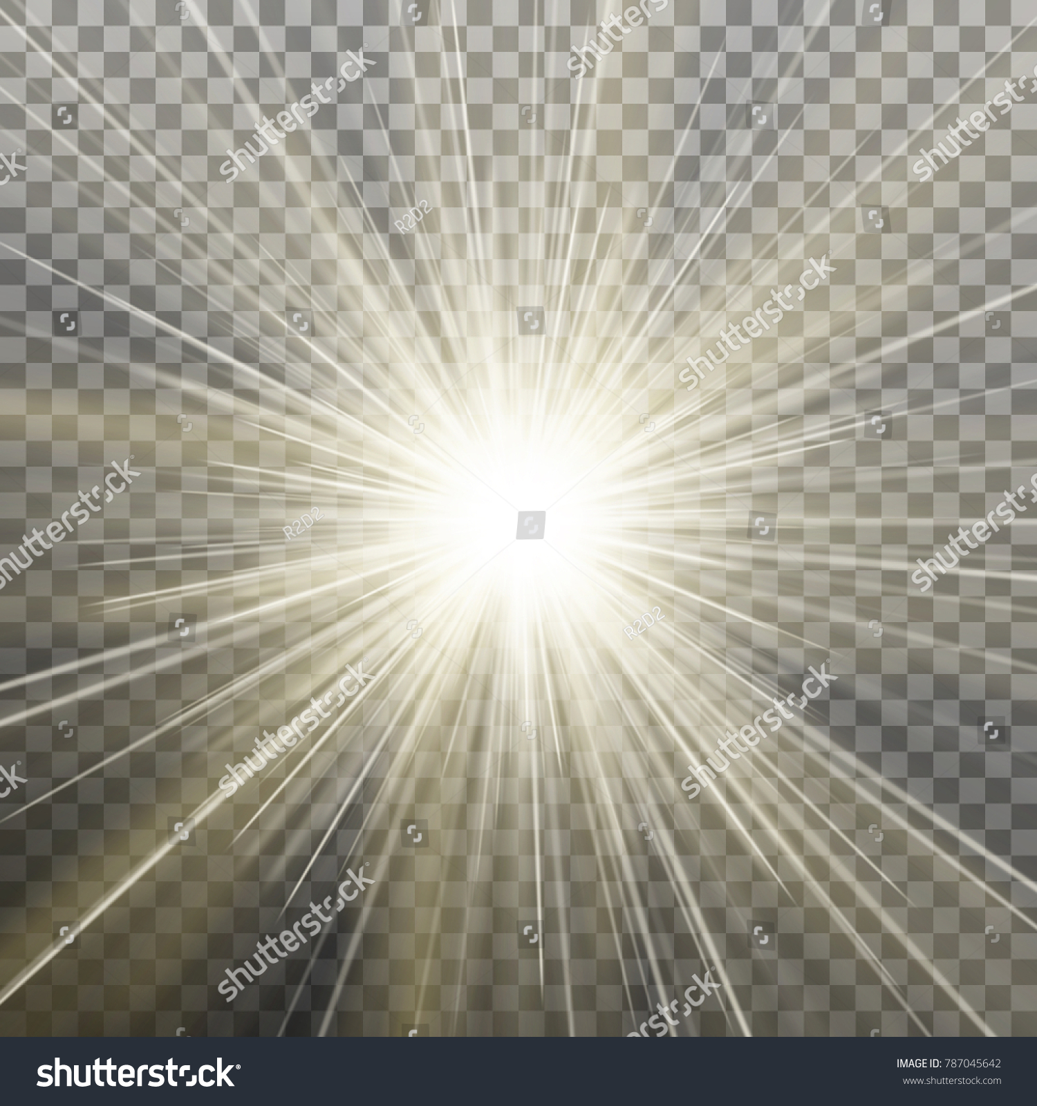 Glow Light Burst Effect On Transparent Stock Vector (Royalty Free ...