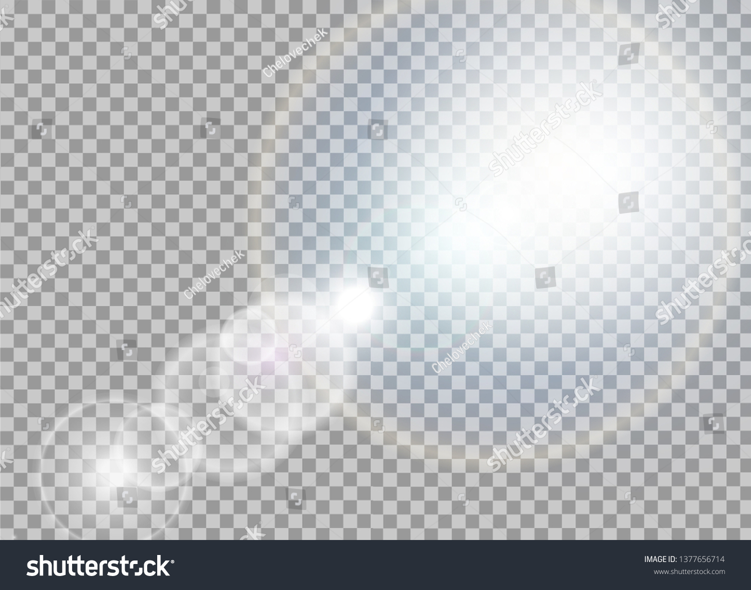 Glow Light Effect On Transparent Background Stock Vector (Royalty Free ...