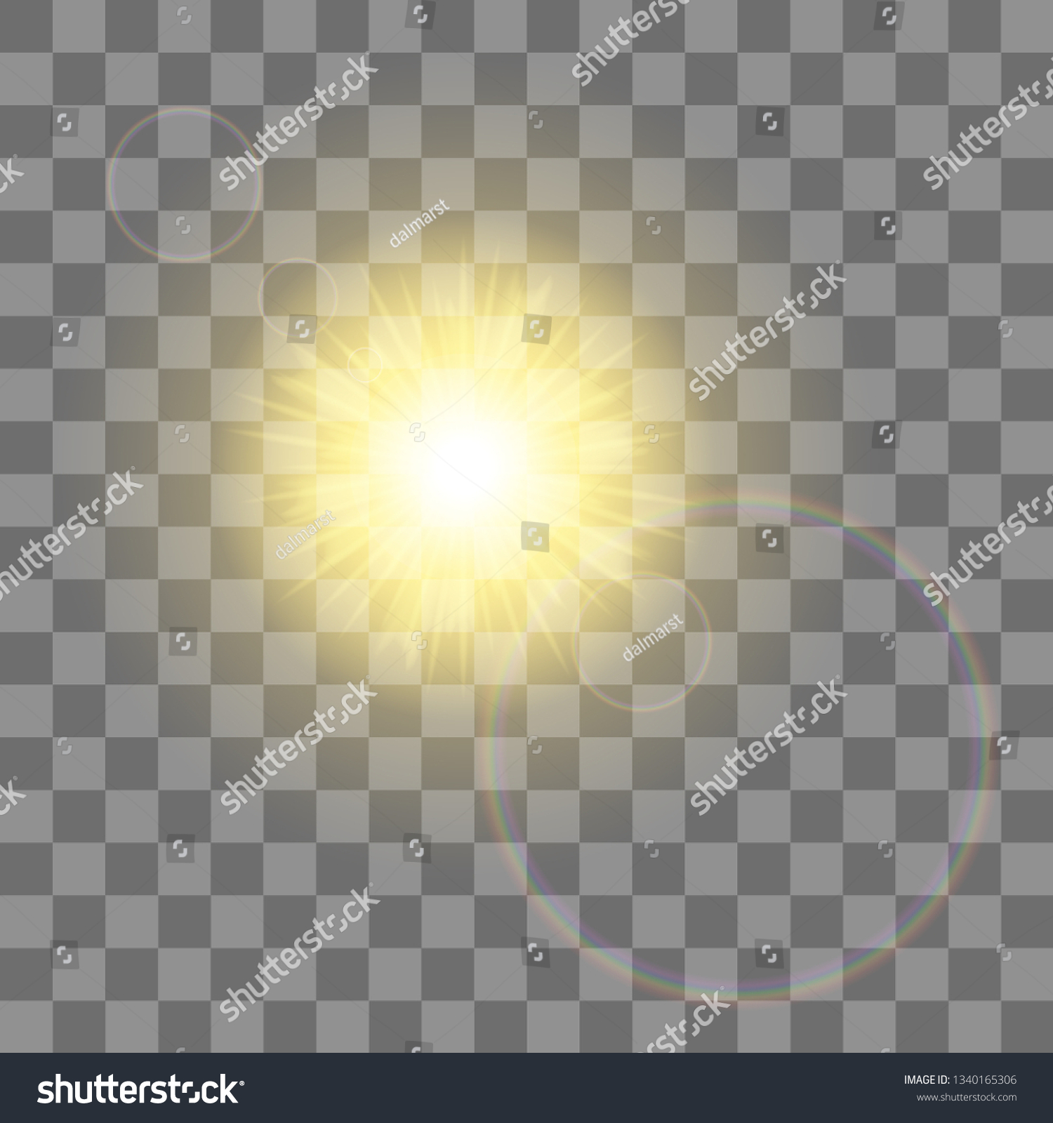 Glow Light Effect Sun Sparkle Vector Stock Vector (Royalty Free ...