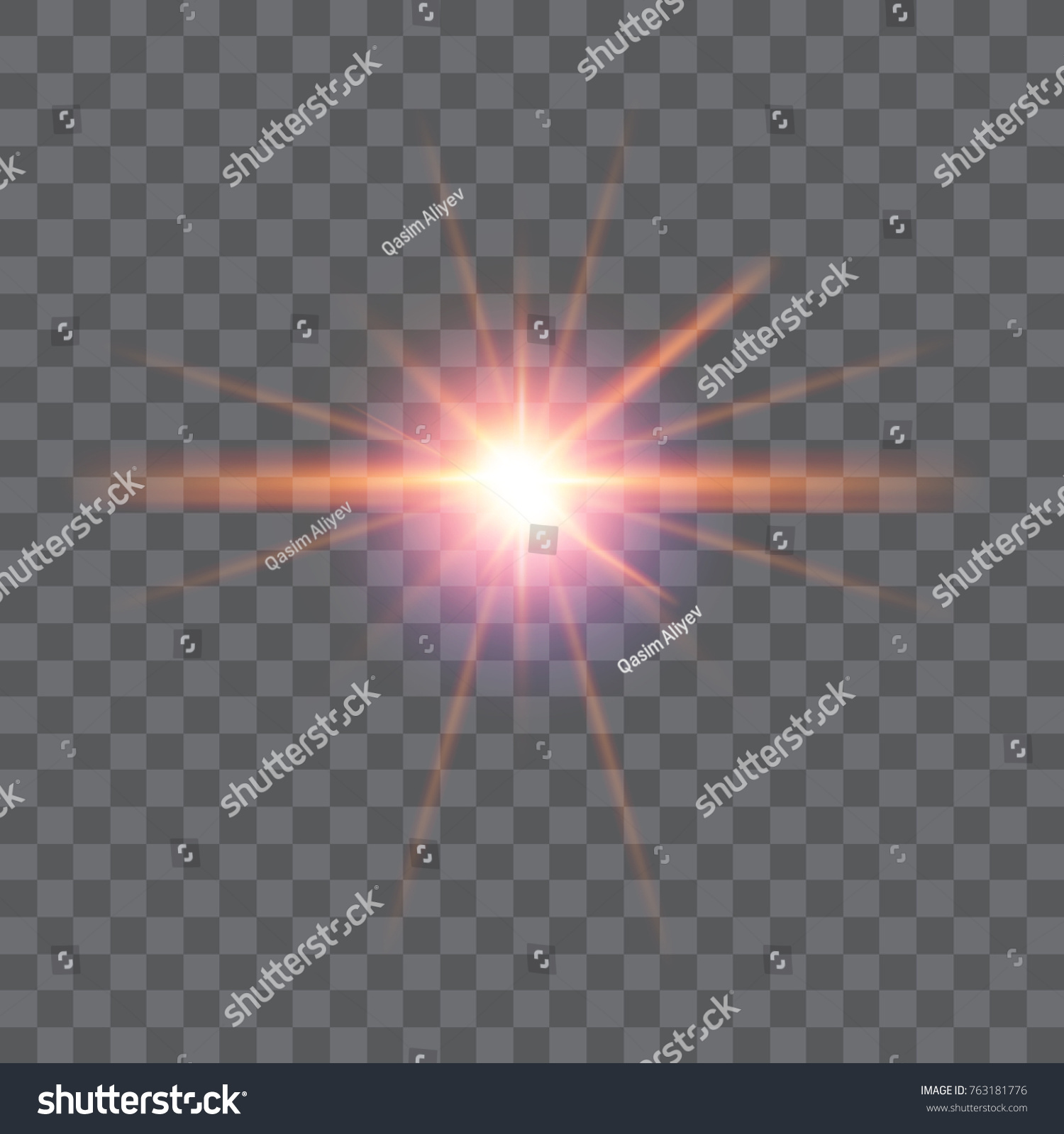 Glow Sun Light Effect On Transparent 库存矢量图（免版税）763181776 | Shutterstock
