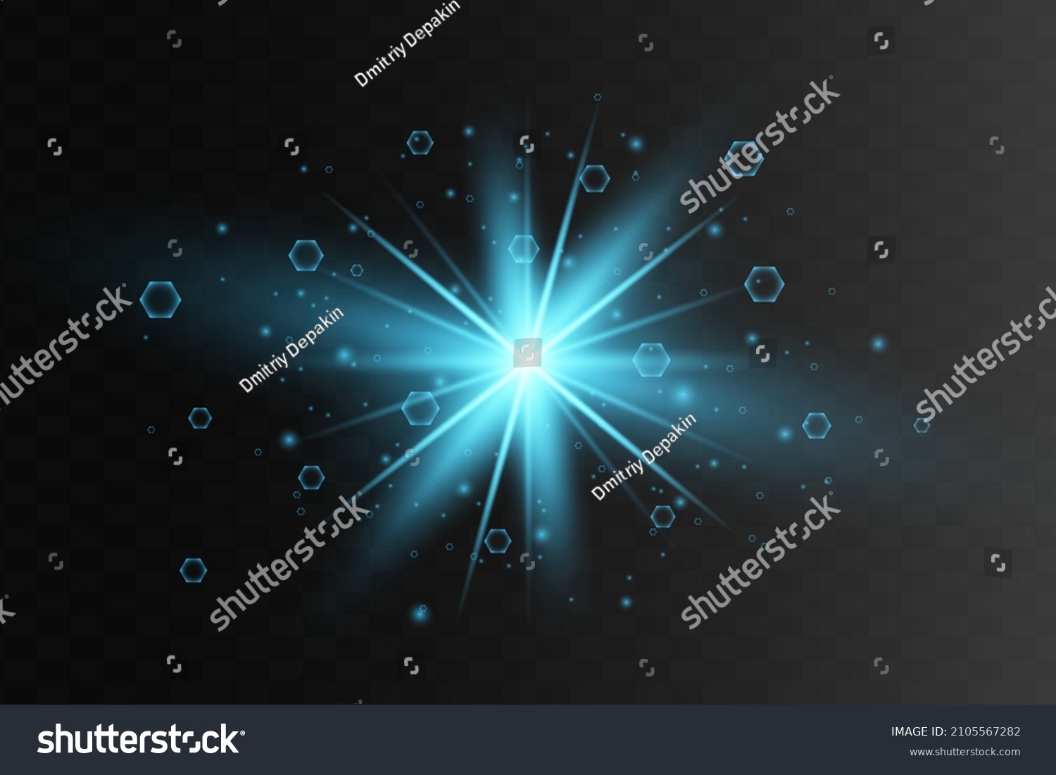 Glowing Blue Light Effect Vector Illustration Stock Vector (Royalty ...