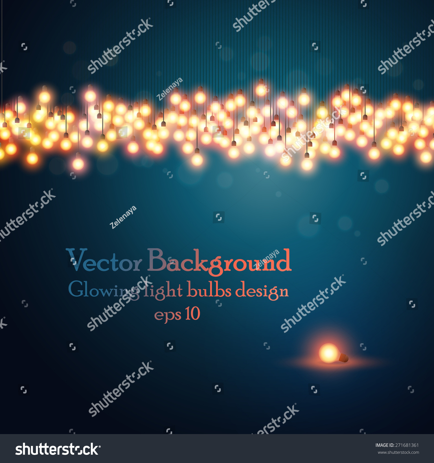 Glowing Light Bulbs Design Background Stock Vector (Royalty Free ...