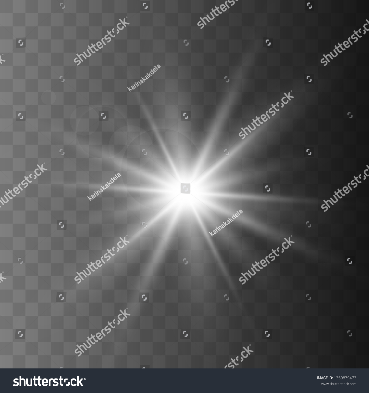 Glowing Light Effect On Transparent Backgroundvector Stock Vector ...