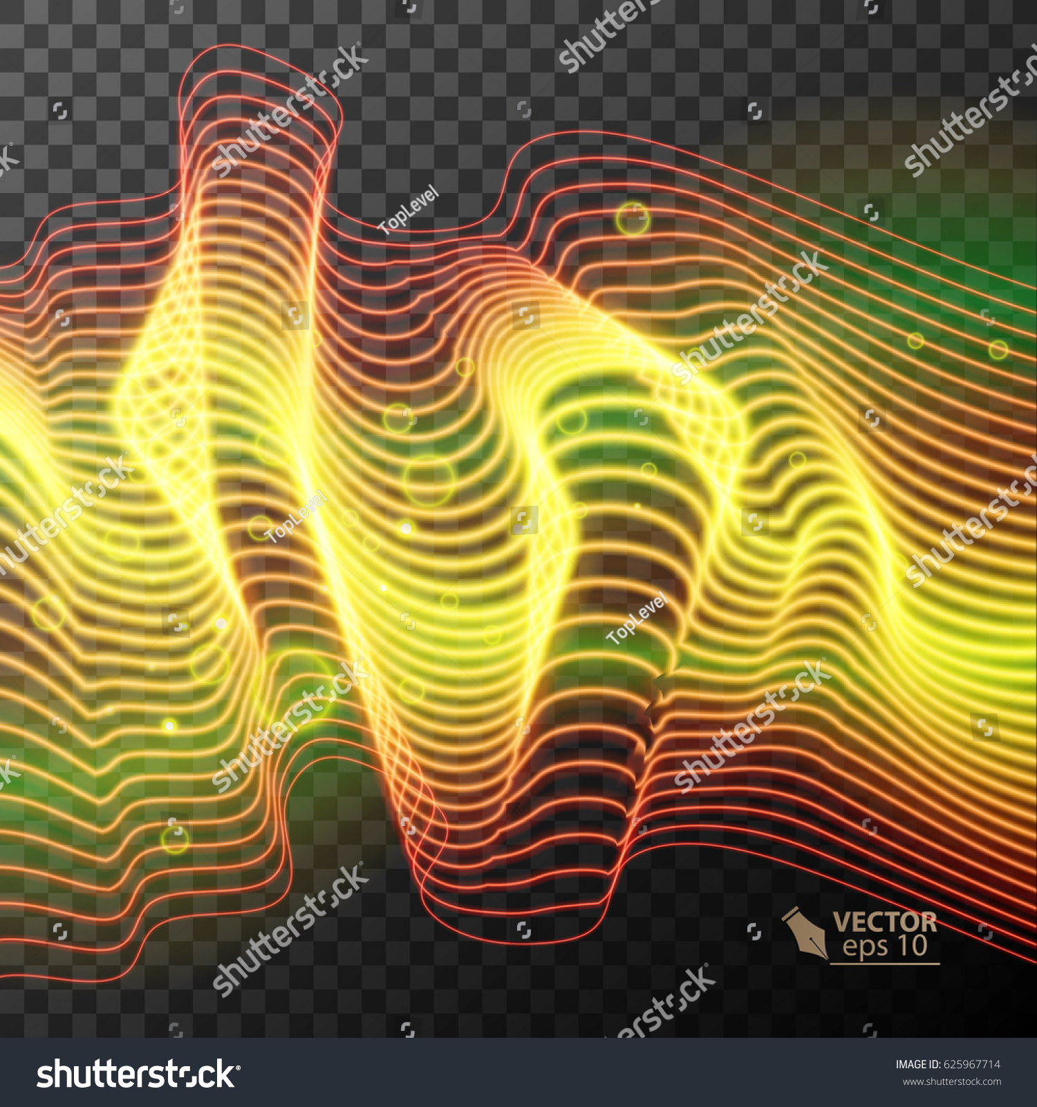 Glowing Light Effect On Transparent Background 库存矢量图（免版税）625967714 ...