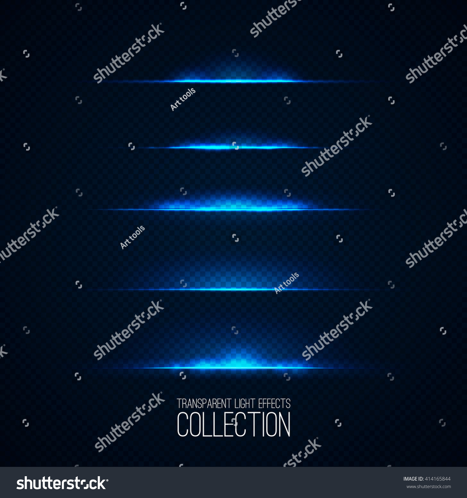 Glowing Light Effects Collection Isolated On Stock Vector (Royalty Free ...