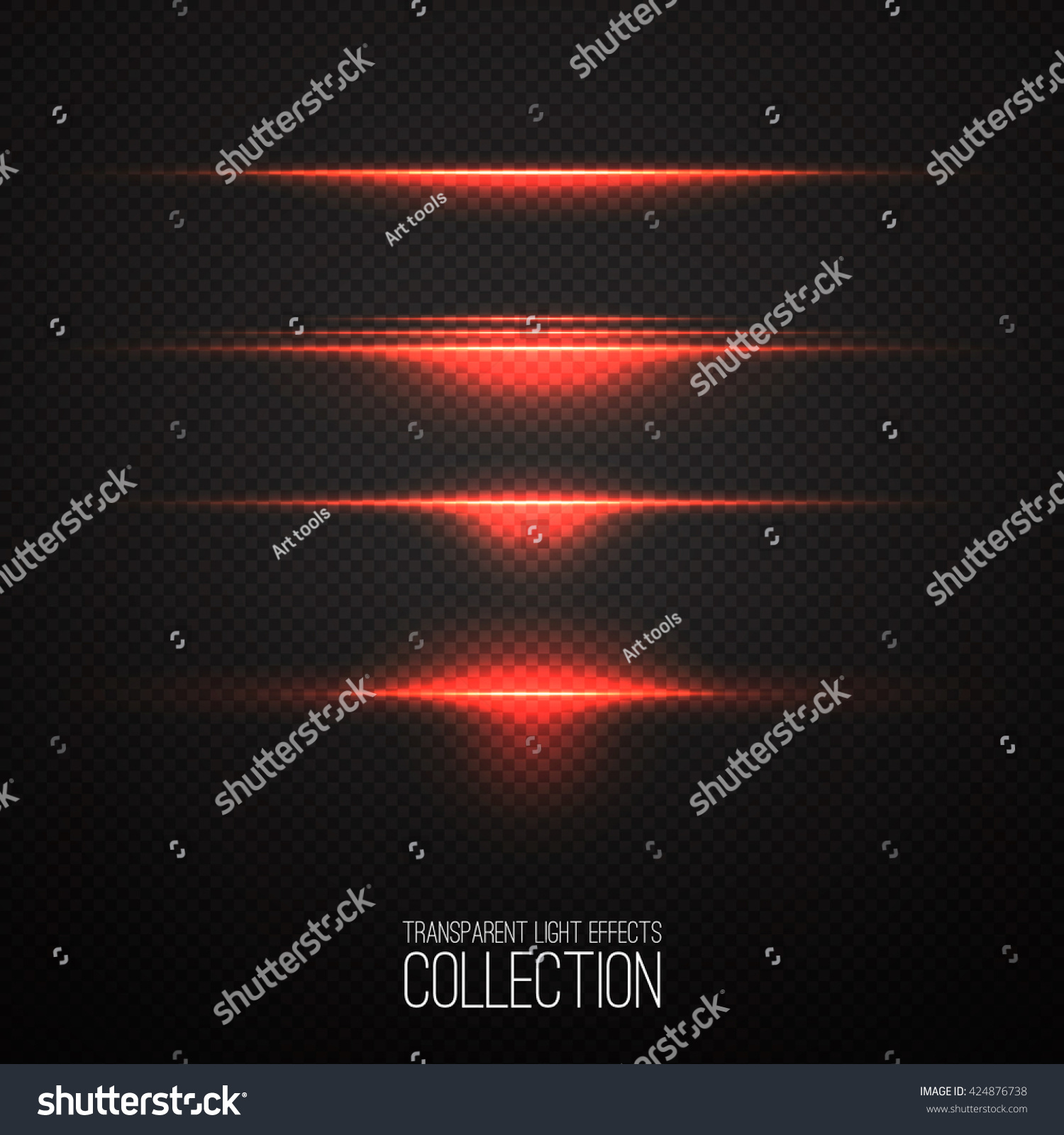 Glowing Light Effects Collection Isolated On Stock Vector (Royalty Free ...