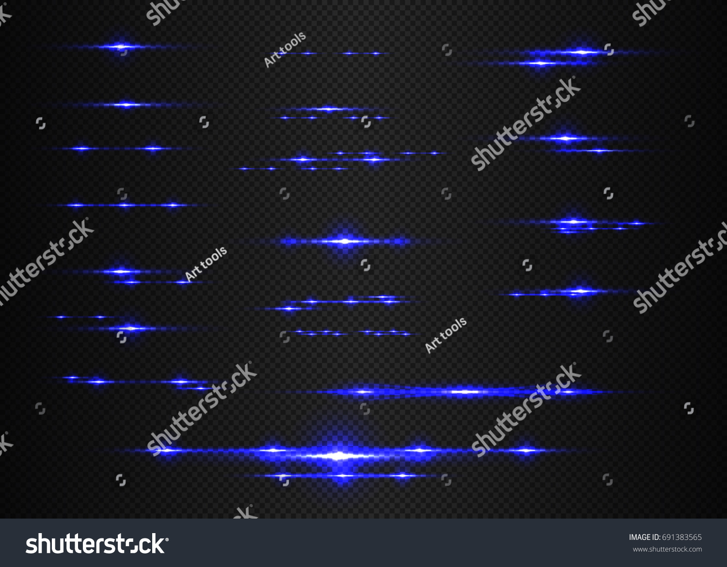 Glowing Light Effects Collection Isolated On Stock Vector (Royalty Free ...