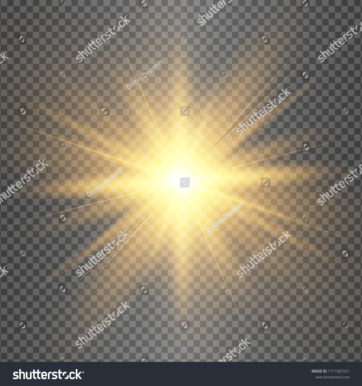 Vektor Stok Glowing Light Star Effect Vector Illustration (Tanpa ...