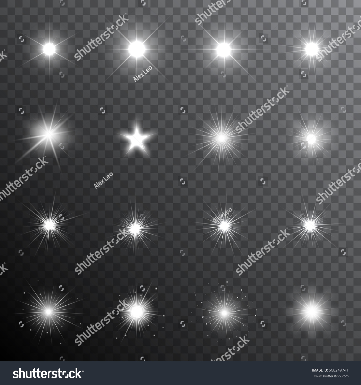 Glowing Lights Vector Realistic Transparent Light Stock Vector (Royalty ...