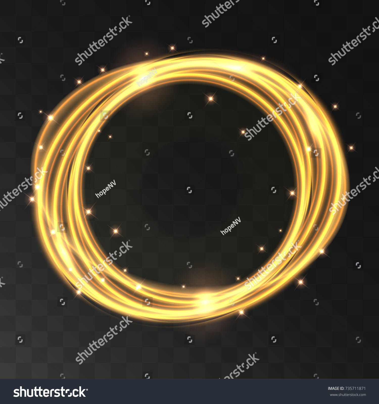 Glowing Magic Sparkle Light Effect Gold Stock Vector (Royalty Free ...