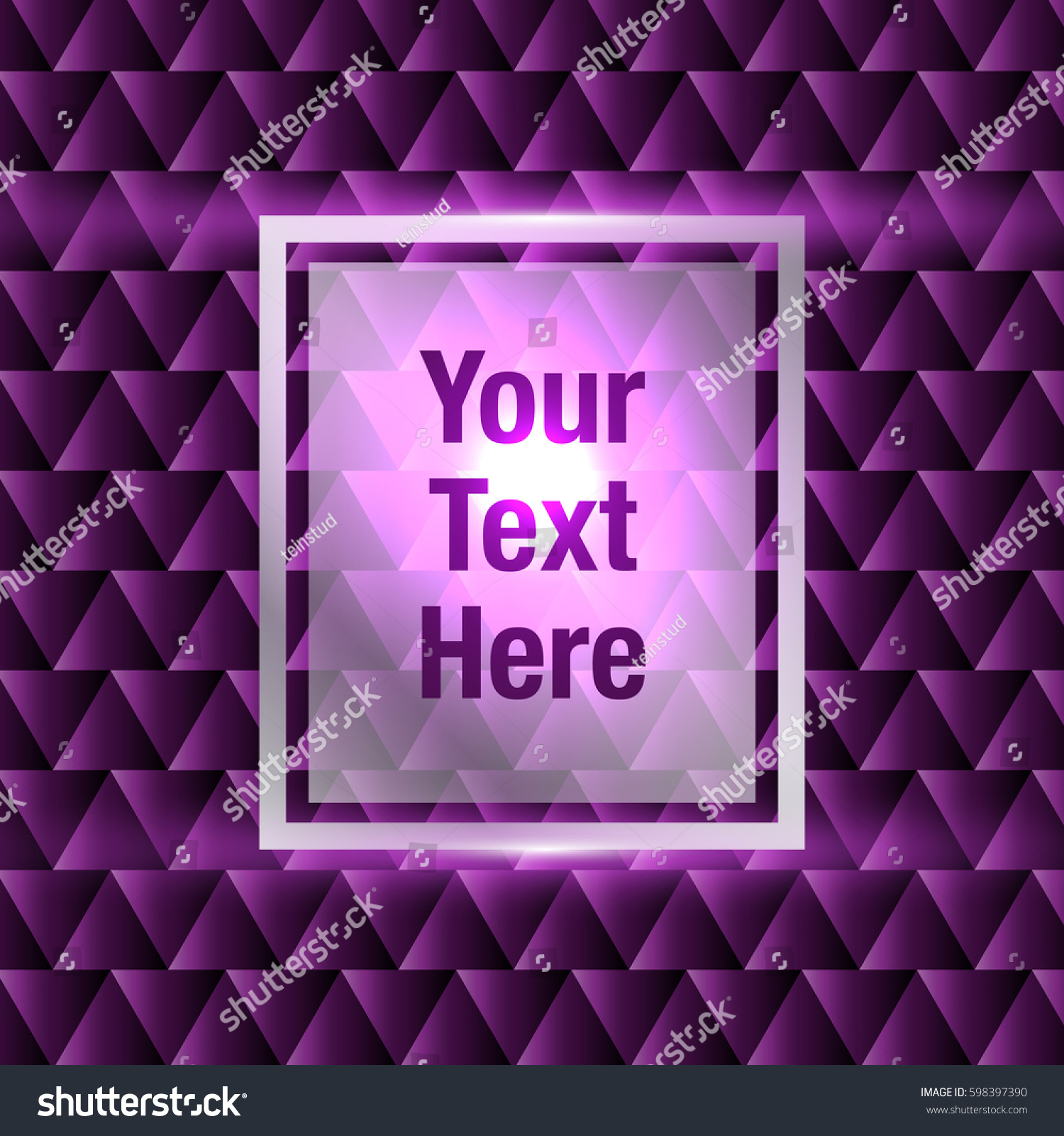 Glowing Purple Light Effect Stock Vector (Royalty Free) 598397390