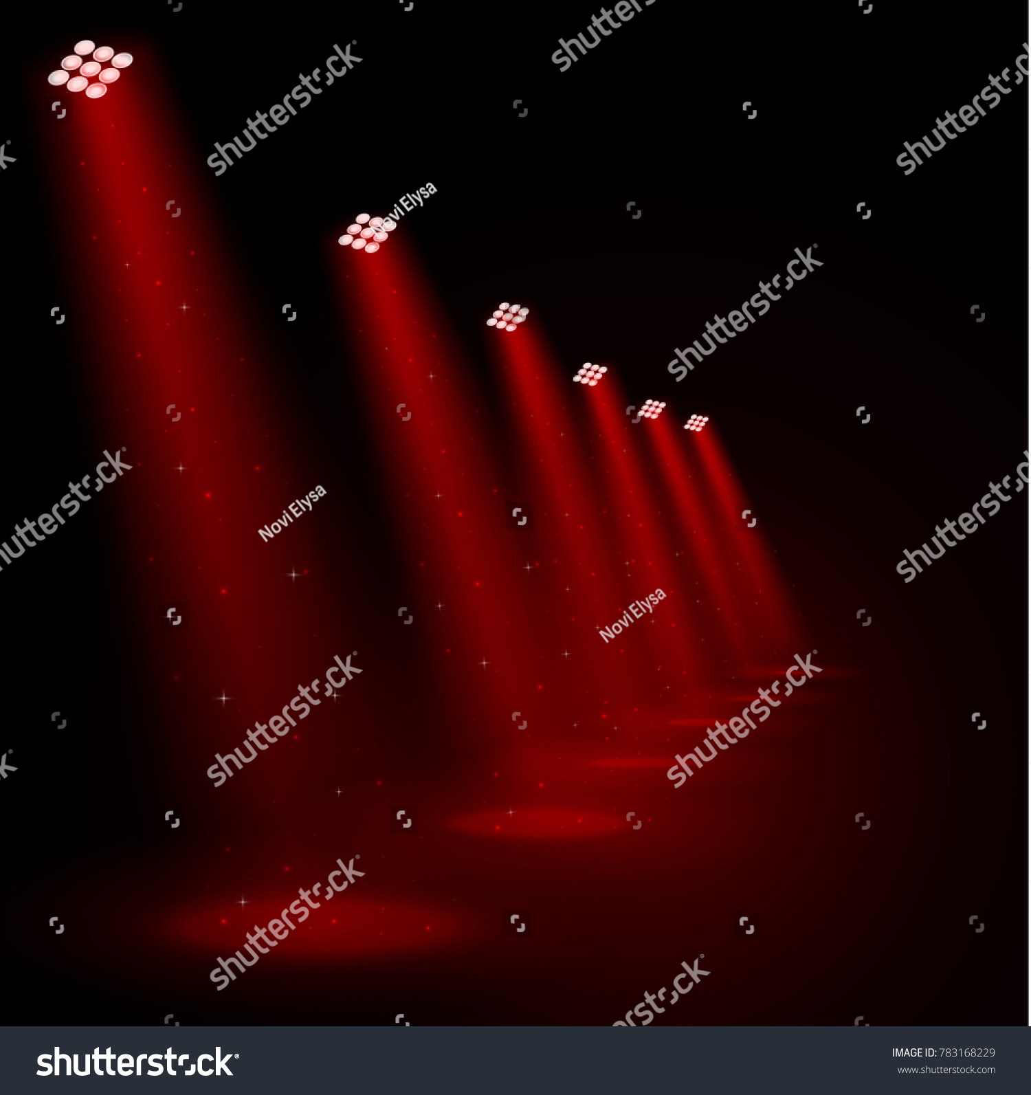 Glowing Red Spotlights Stock Vector (Royalty Free) 783168229