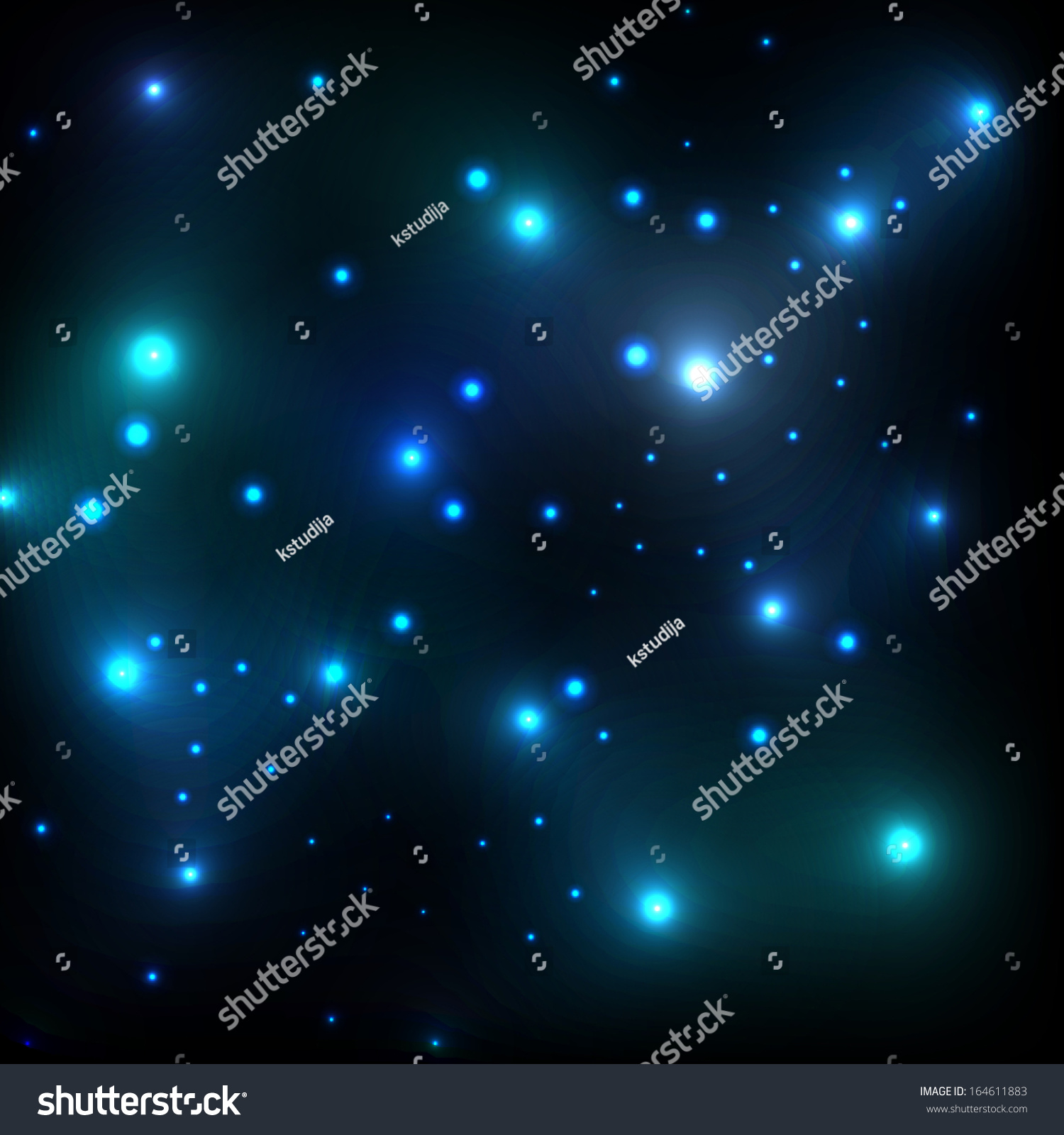 Glowing Stars Space Glitter Vector Background Stock Vector (Royalty ...