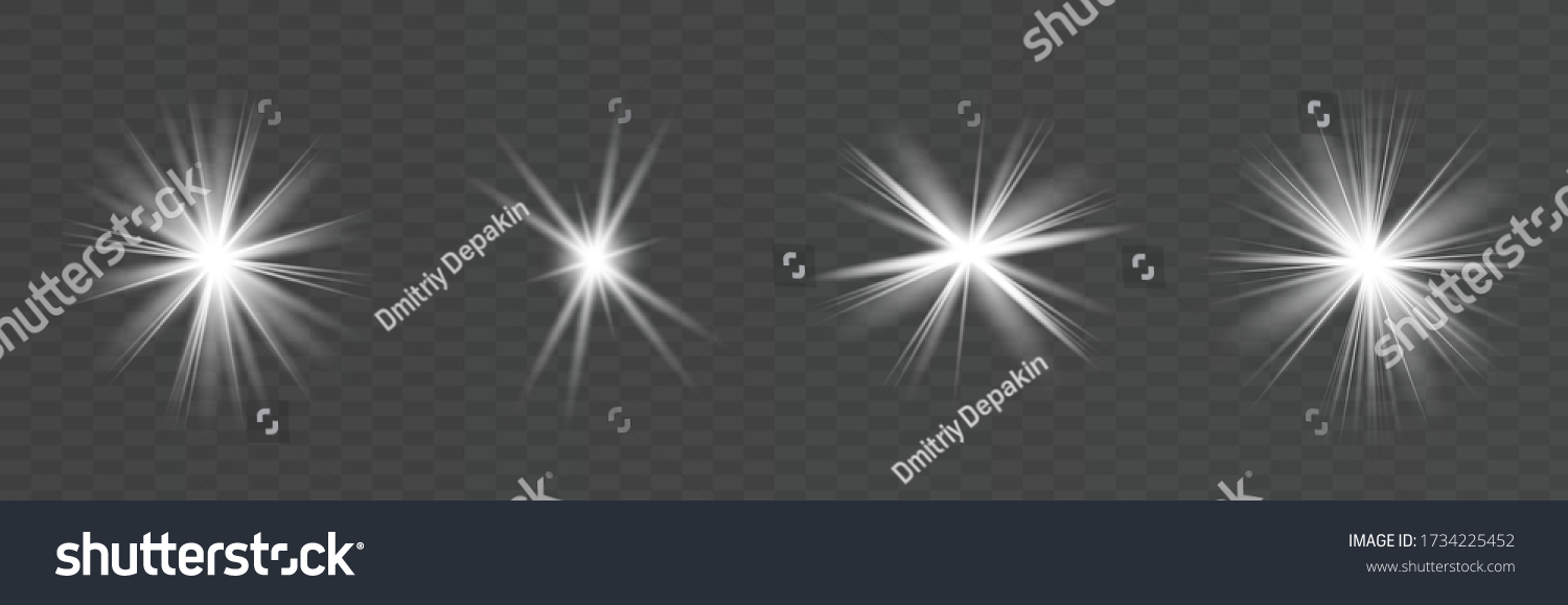 Glowing White Light Effect Vector Illustration Stock Vector (Royalty ...