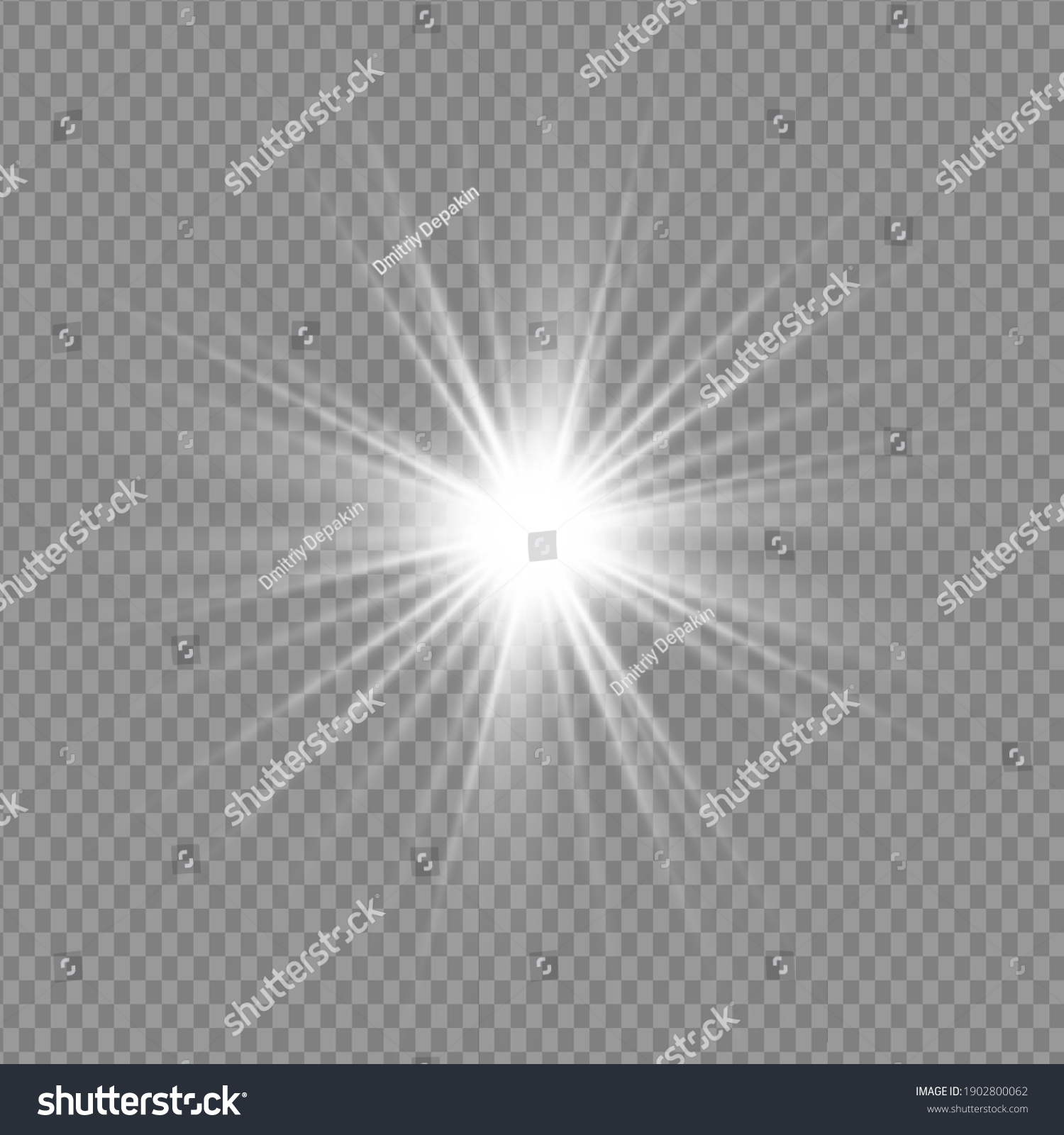 Glowing White Light Effect Vector Illustration Stock Vector (Royalty ...