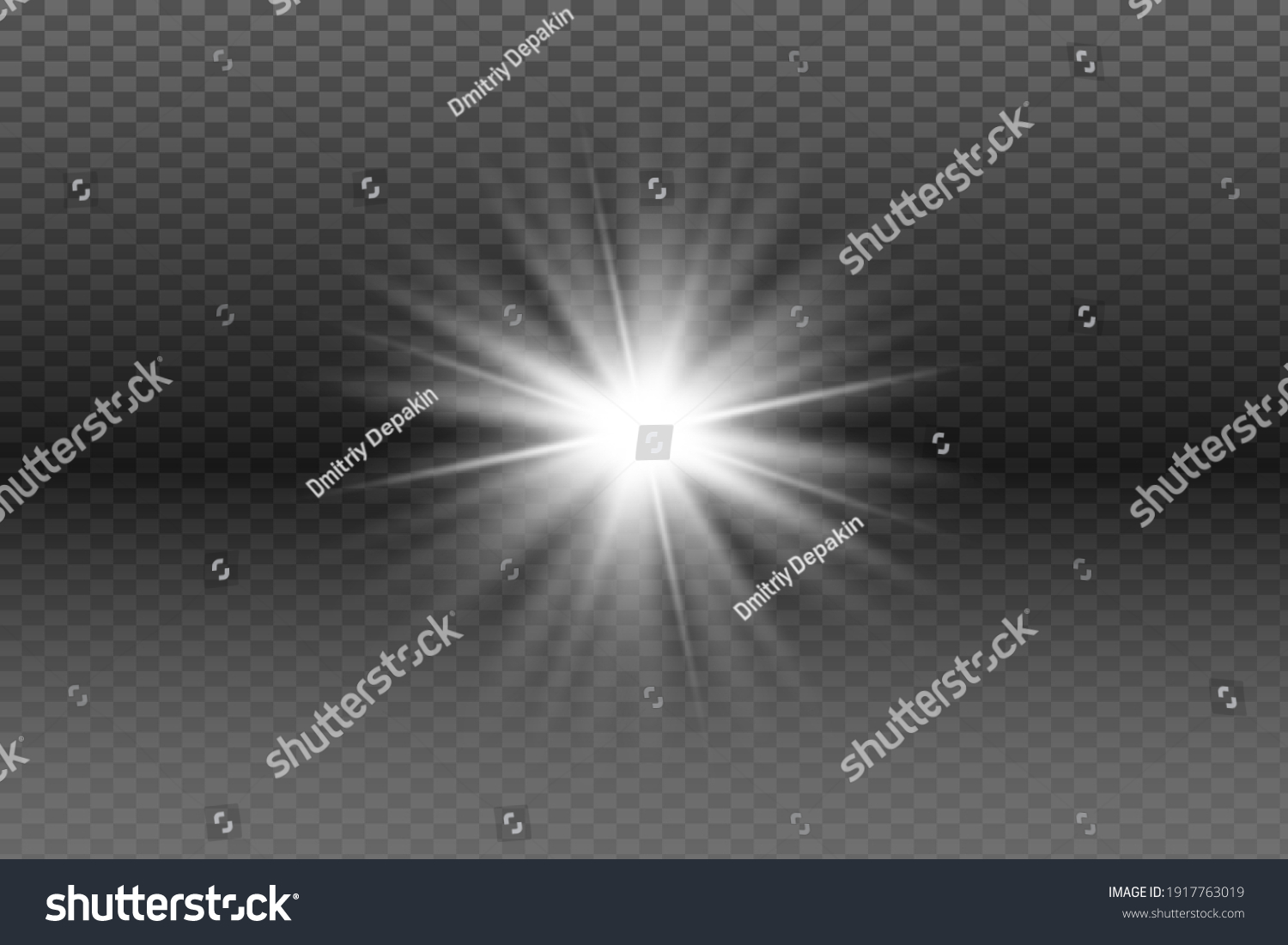 Glowing White Light Effect Vector Illustration Stock Vector (Royalty ...