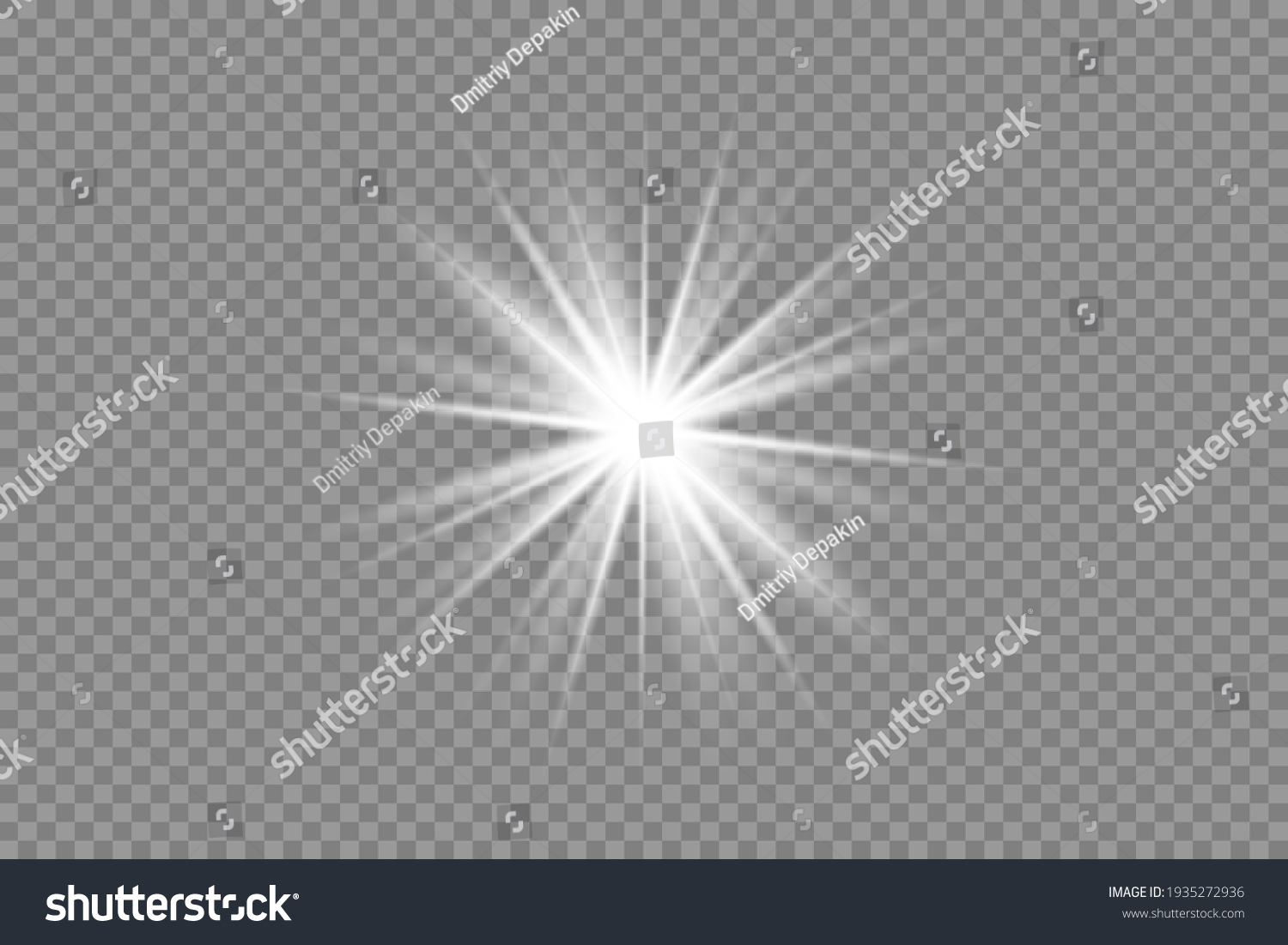 Glowing White Light Effect Vector Illustration Stock Vector (Royalty ...