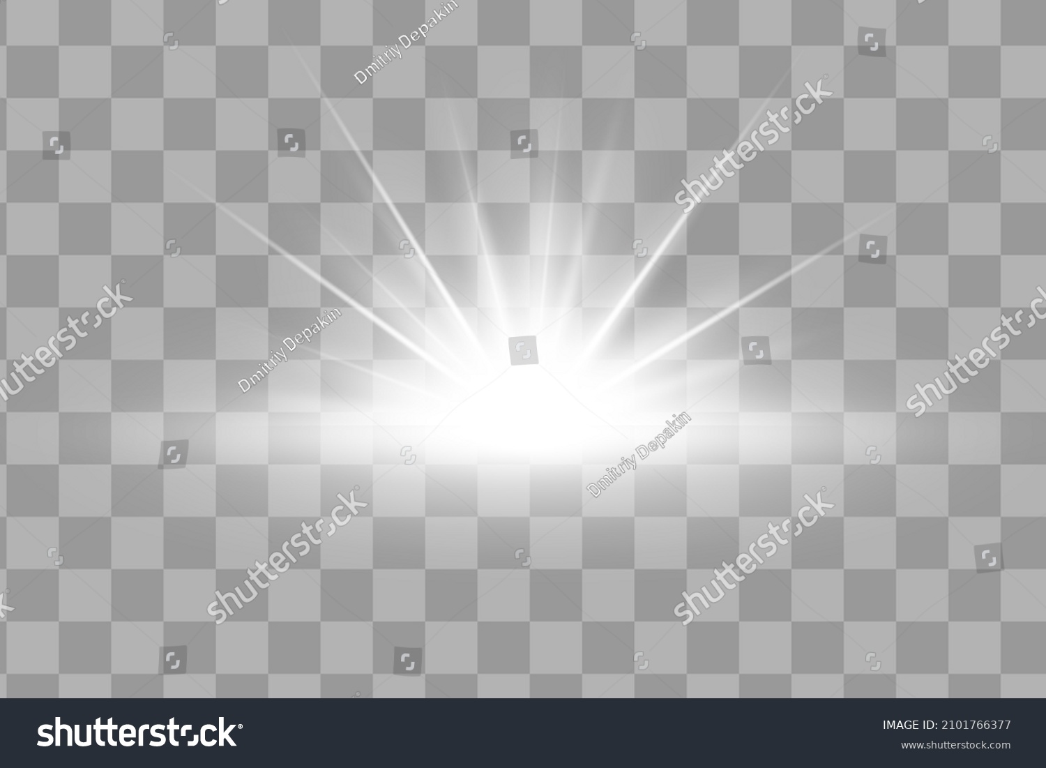 Glowing White Light Effect Vector Illustration Stock Vector (Royalty ...