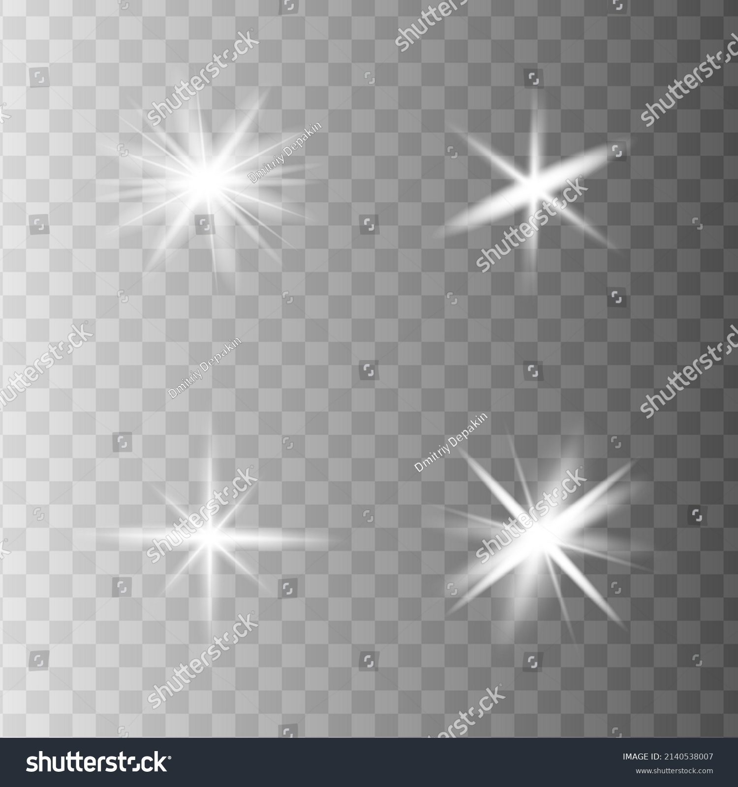 Glowing White Light Effect Vector Illustration Stock Vector (Royalty ...