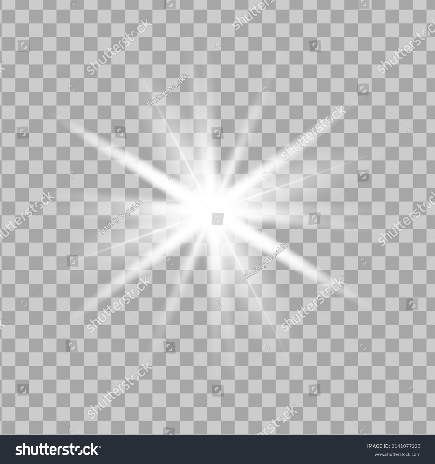 Glowing White Light Effect Vector Illustration Stock Vector (Royalty ...