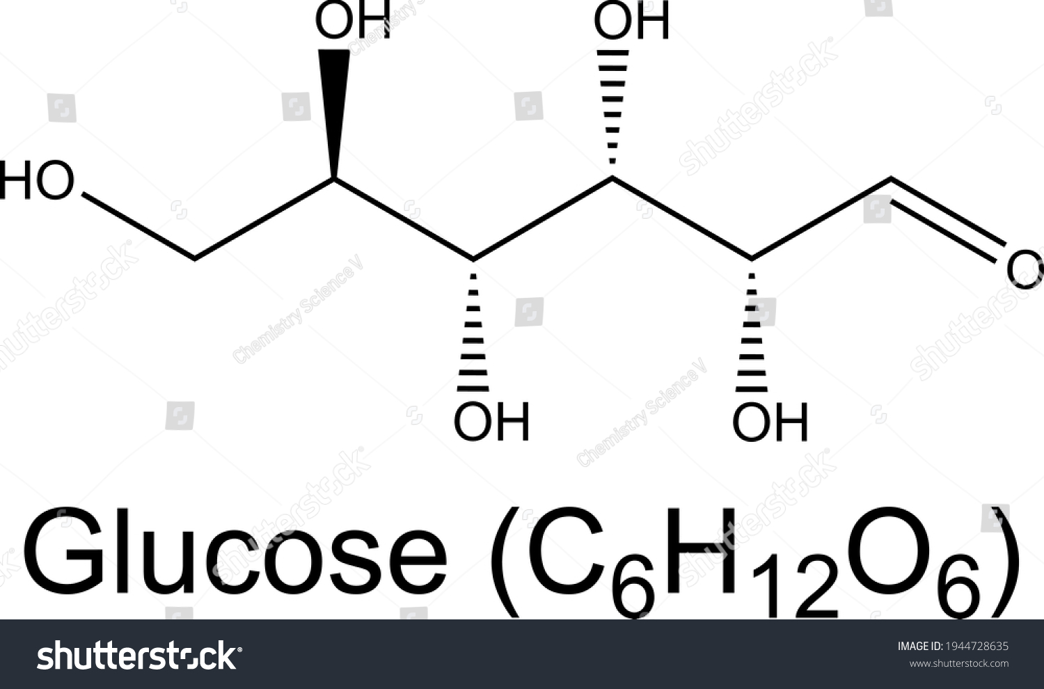 Glucose Molecule Openchain Linear D Chemical Stock Vector (Royalty Free ...
