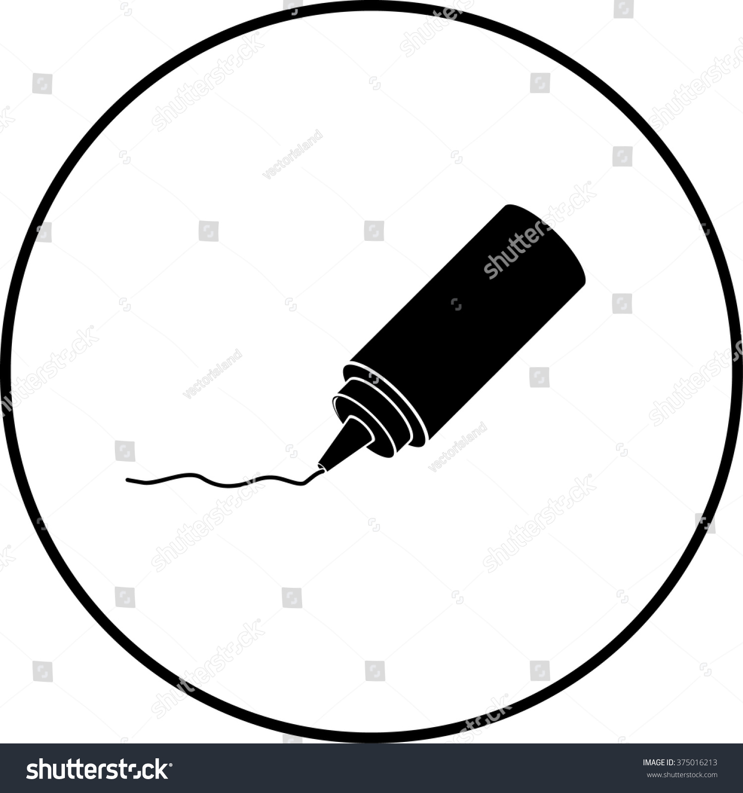 Glue Applicator Bottle Symbol Stock Vector (Royalty Free) 375016213 ...