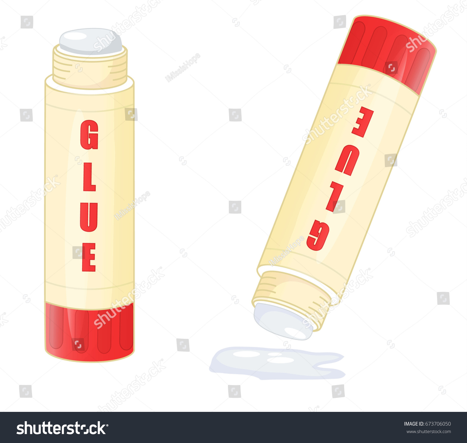 Glue Vector Cartoon Illustration Set Stok Vektör (Telifsiz) 673706050 ...