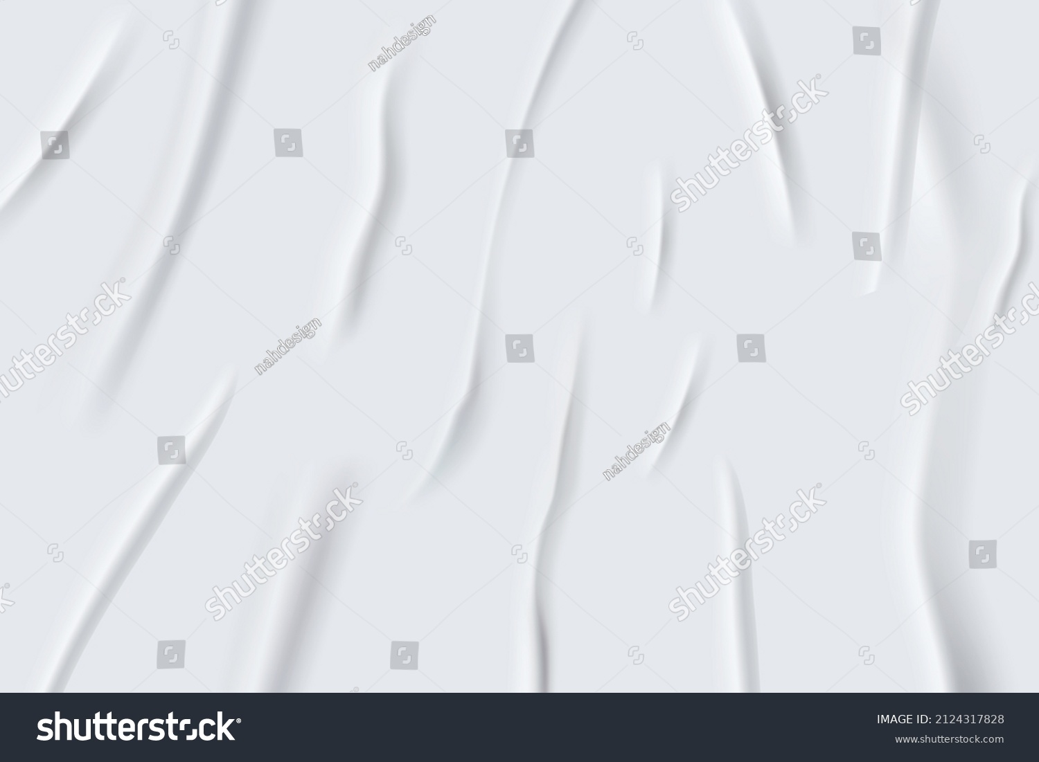 Glued Paper Wrinkled Effect Vector Realistic Stock Vector (Royalty Free ...