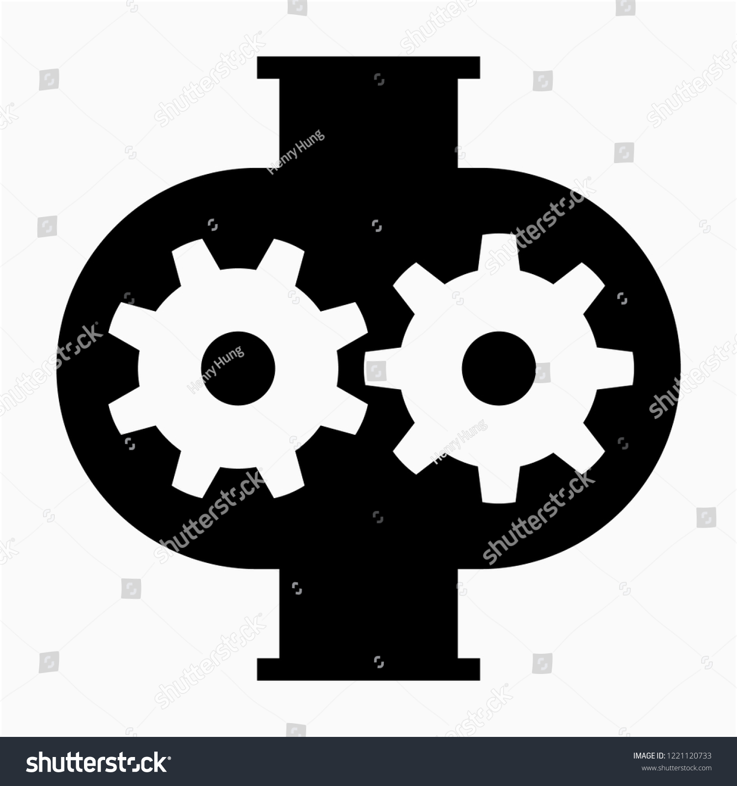 Glyph Hydraulic Pump Pixel Perfect Vector Stock Vector (Royalty Free ...