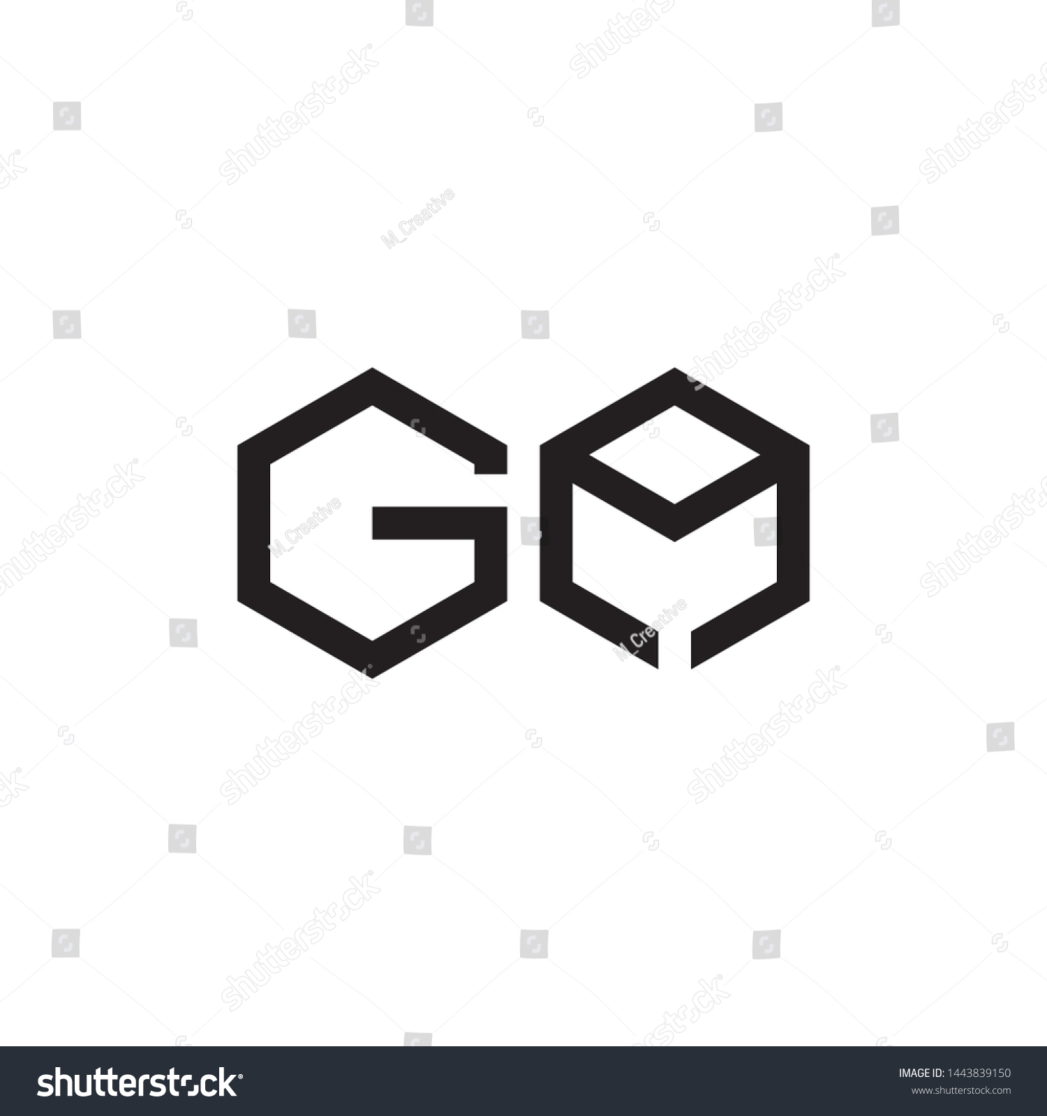 Gm Initial Letter Logo Template Stock Vector (Royalty Free) 1443839150 ...