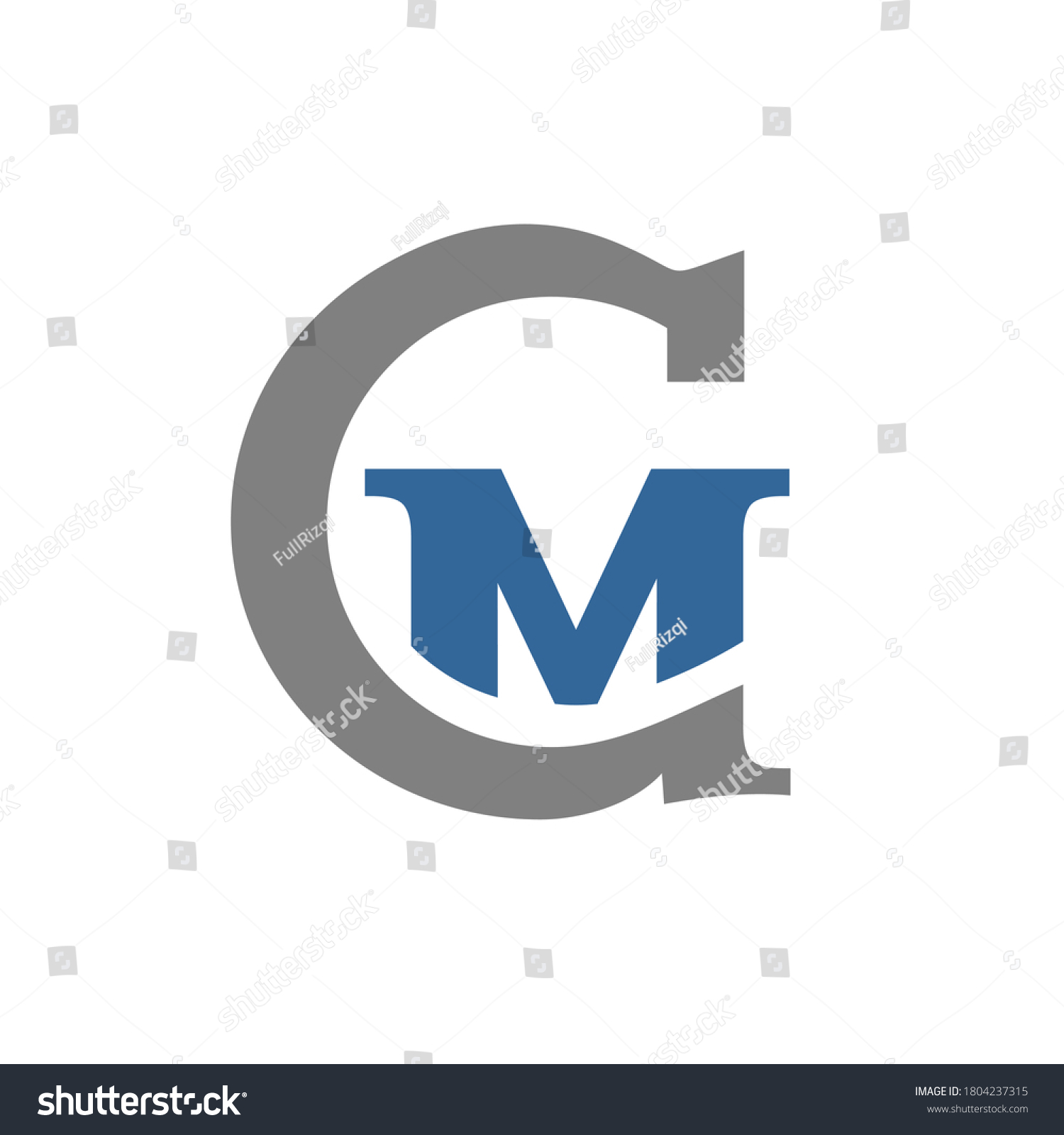 Letra GM Logotipo inicial MG Símbolo: vector de stock (libre de ...