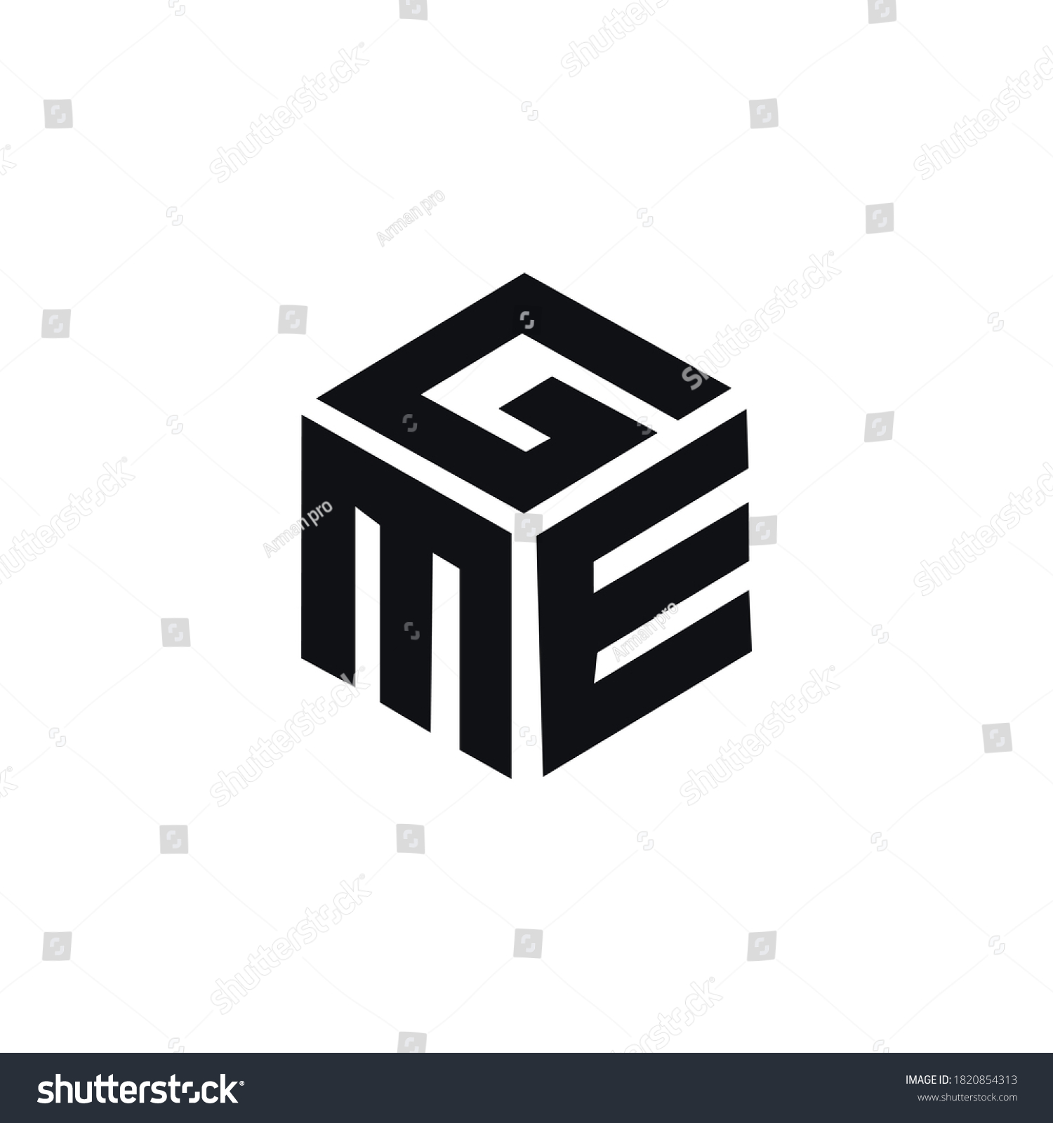 Gme Creative Logo Design Vector Stock Vector (Royalty Free) 1820854313 ...