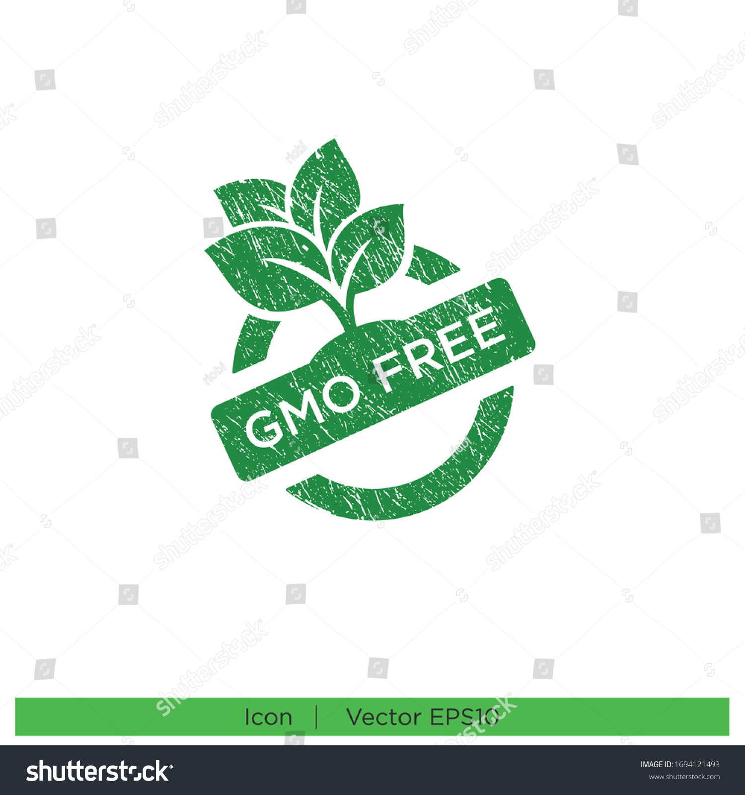 Gmo Free Stamp Icon Design Element Stock Vector (Royalty Free ...