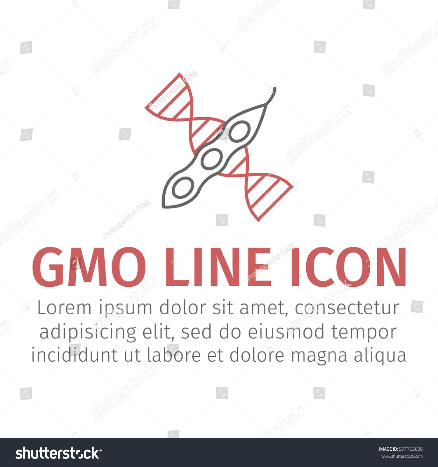 Gmo Line Icon Vector Sign Web Stock Vector (Royalty Free) 597753836 ...