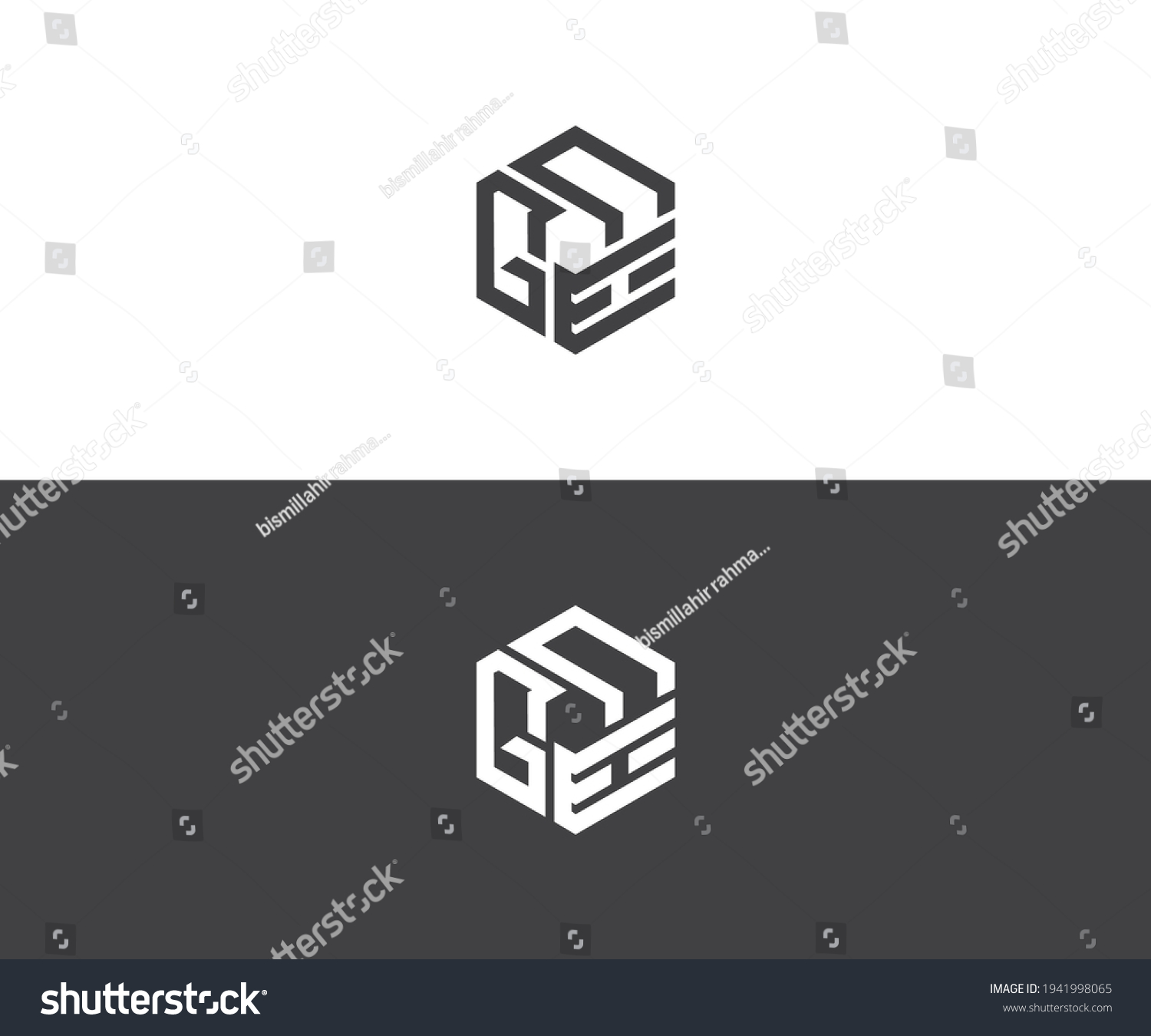 Gnh Letter Initial Logo Design Template Stock Vector (Royalty Free ...