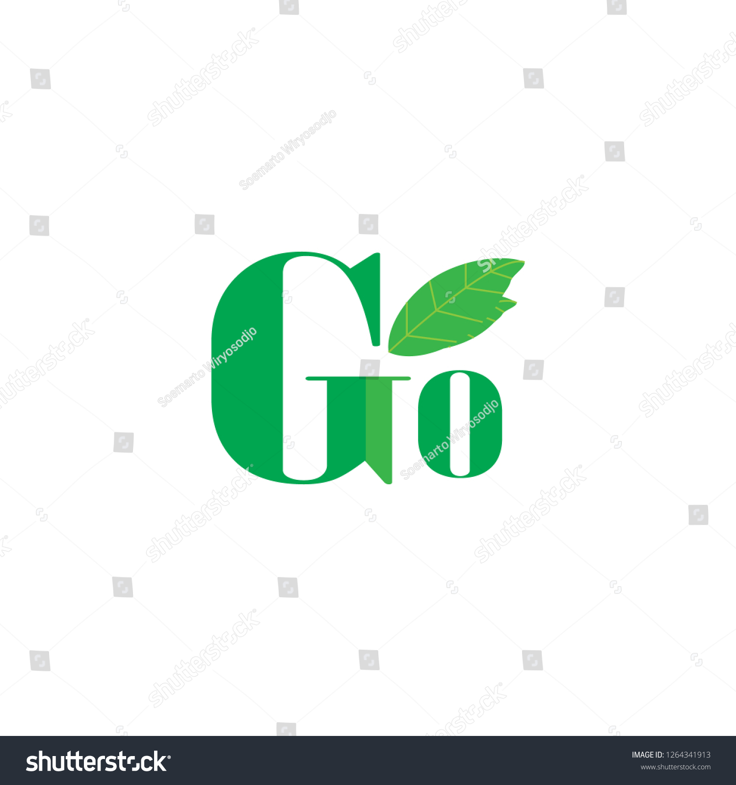 Gogo Green Logo Vector Stock Vector (Royalty Free) 1264341913