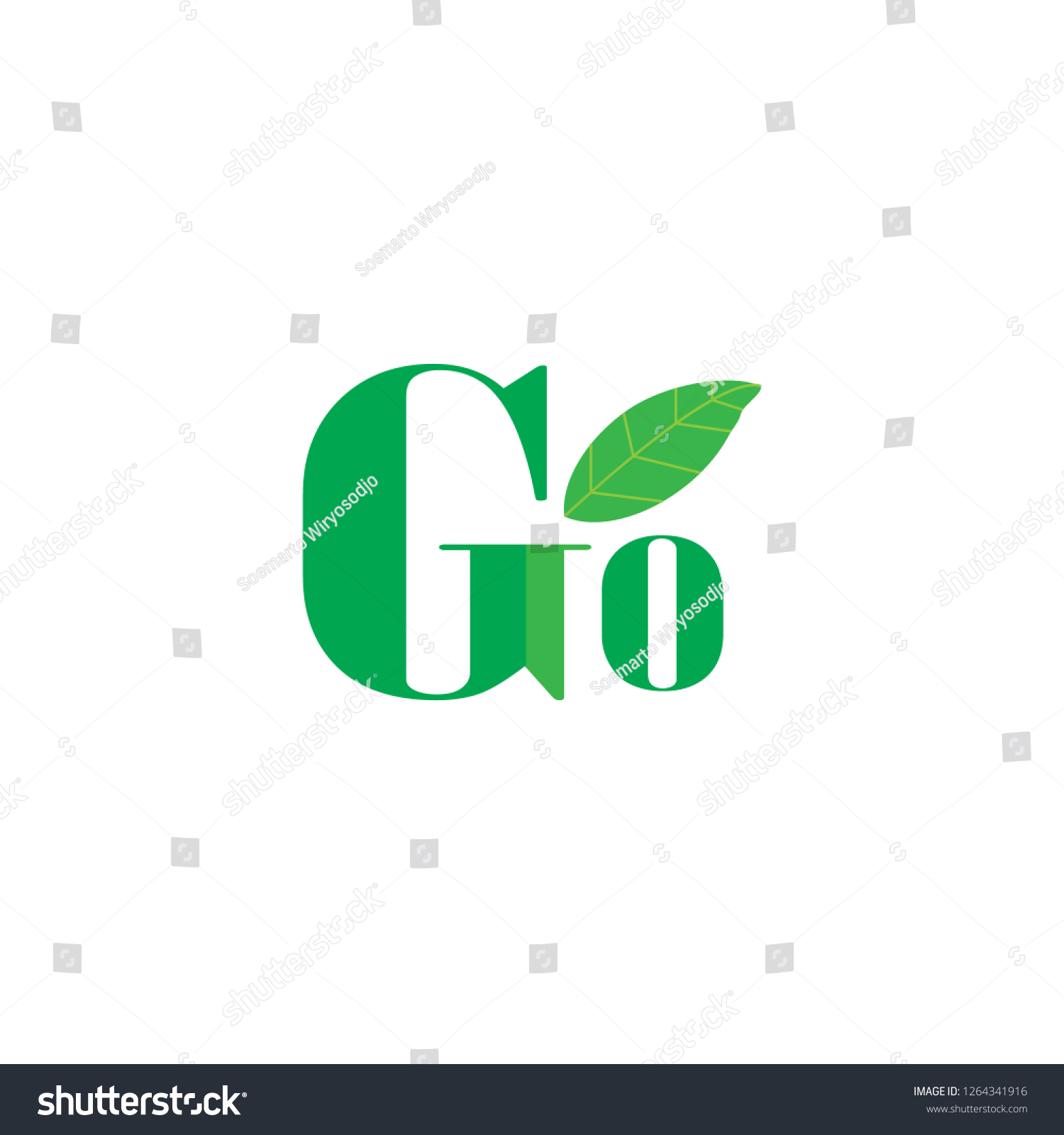 Gogo Green Logo Vector Stock Vector (Royalty Free) 1264341916