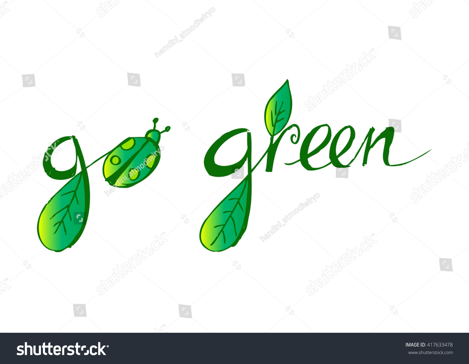 Go Green Concept Stock Vector (Royalty Free) 417633478 | Shutterstock