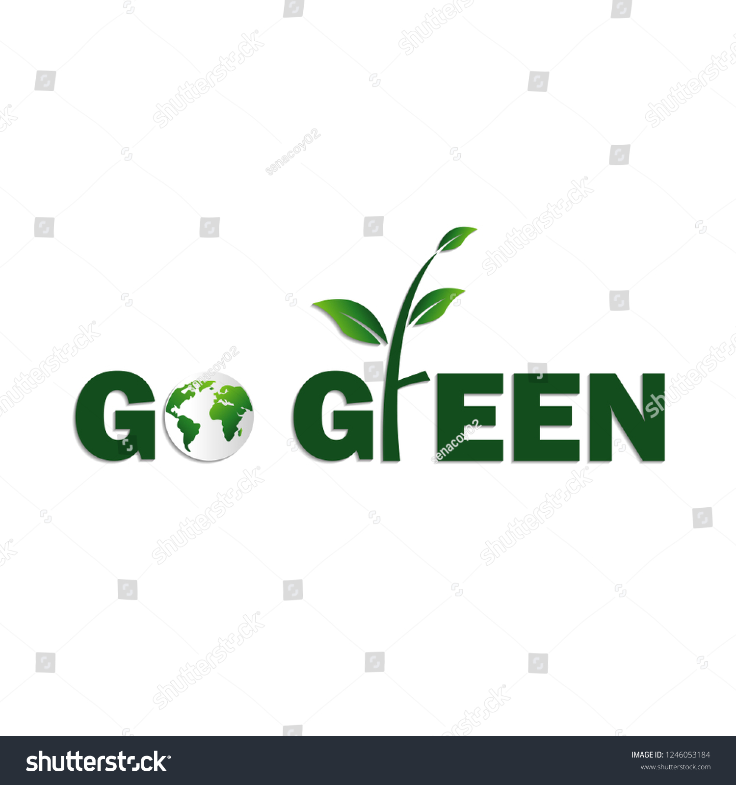 Go Green Design Template Vector Eps Stock Vector (Royalty Free ...