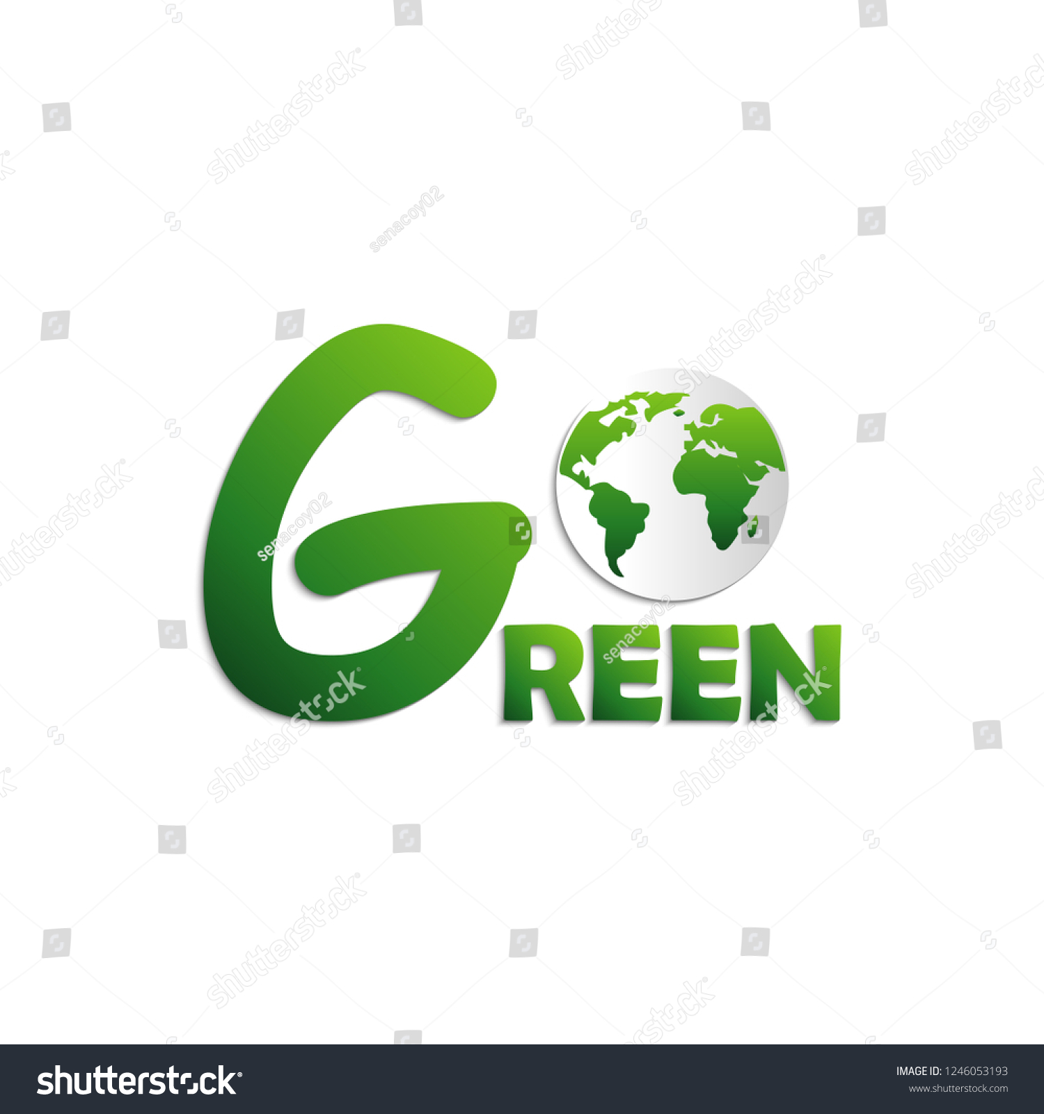 Go Green Design Template Vector Eps Stock Vector (Royalty Free ...