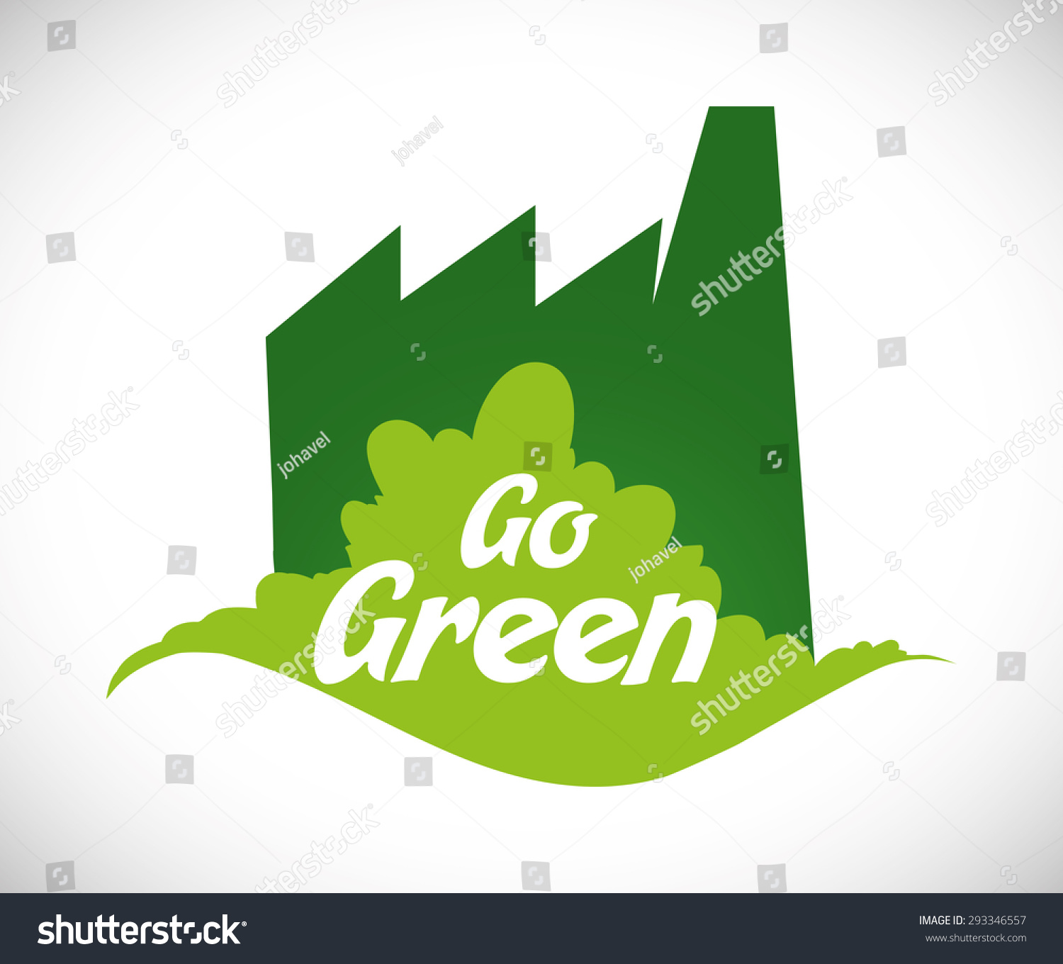 Go Green Digital Design Vector Illustration Stock Vector (Royalty Free ...