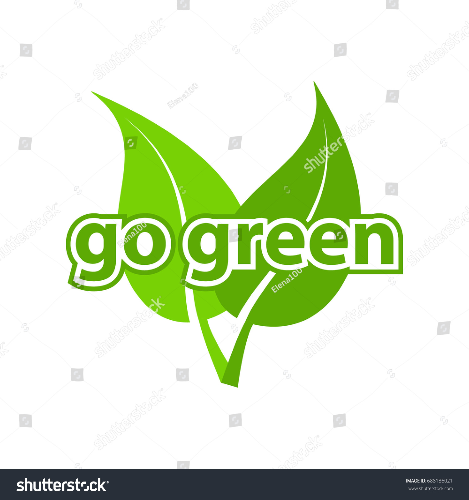 Go Green Label Vector Illustration Stock Vector (Royalty Free) 688186021