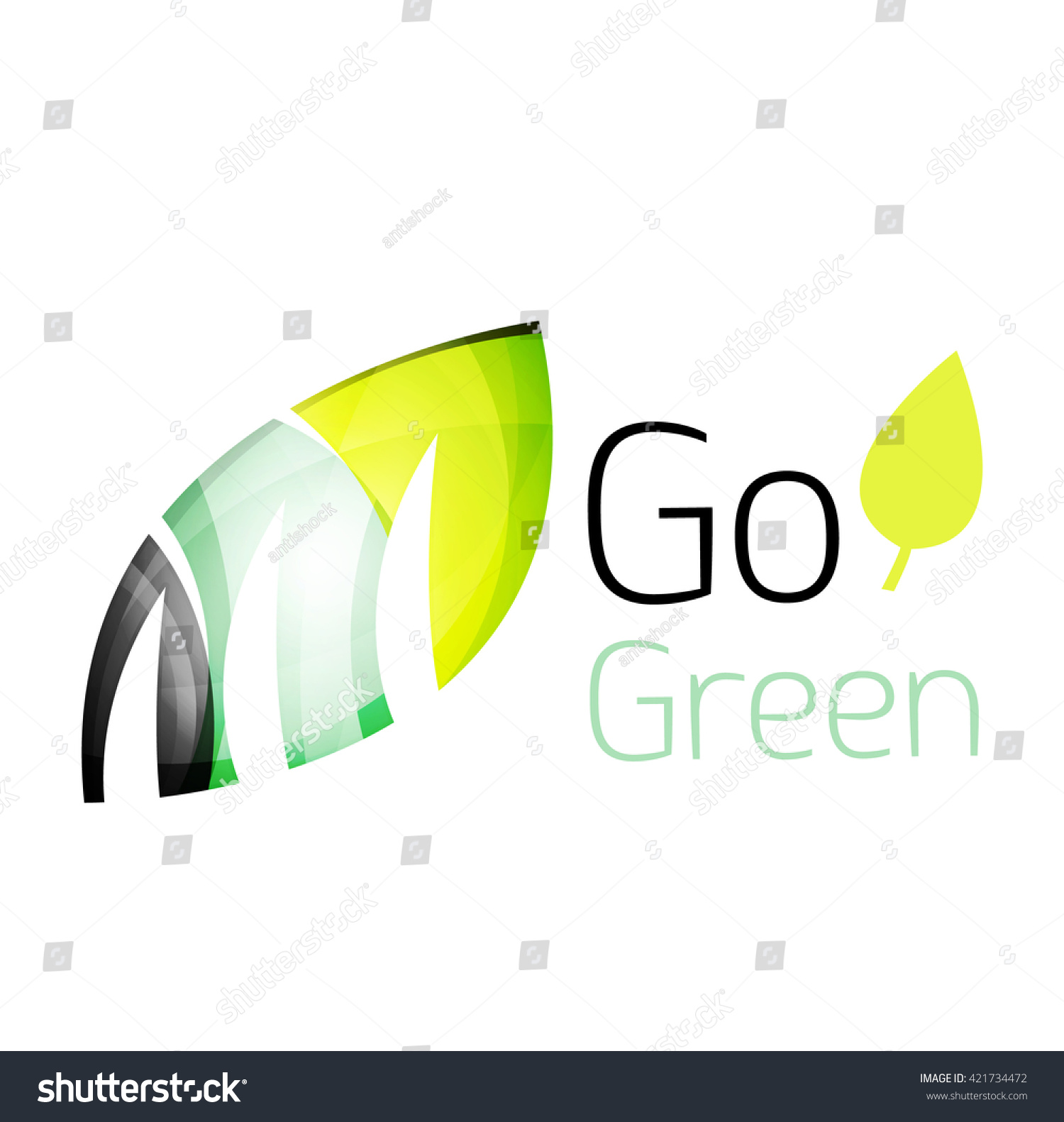 Go Green Nature Concept Vector Logo Stock Vector (Royalty Free ...