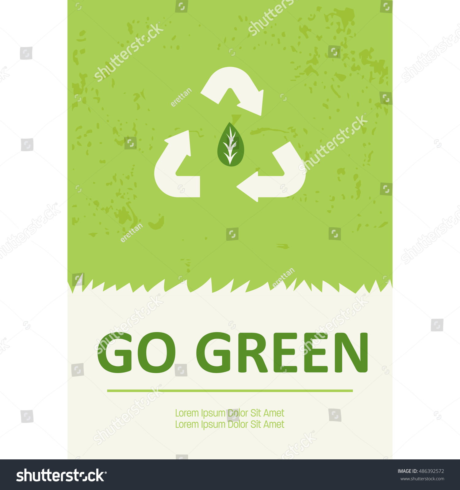 Go Green Poster Campaign Stock Vector (Royalty Free) 486392572