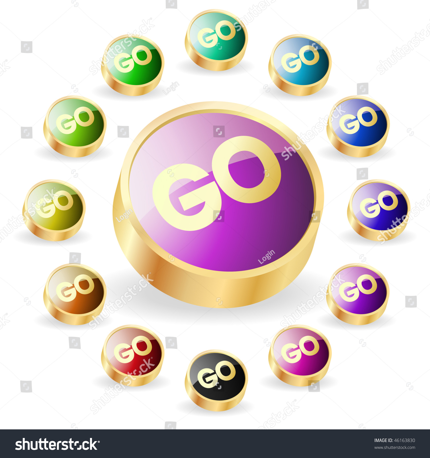 Go Icon For Web. Vector Illustration. - 46163830 : Shutterstock