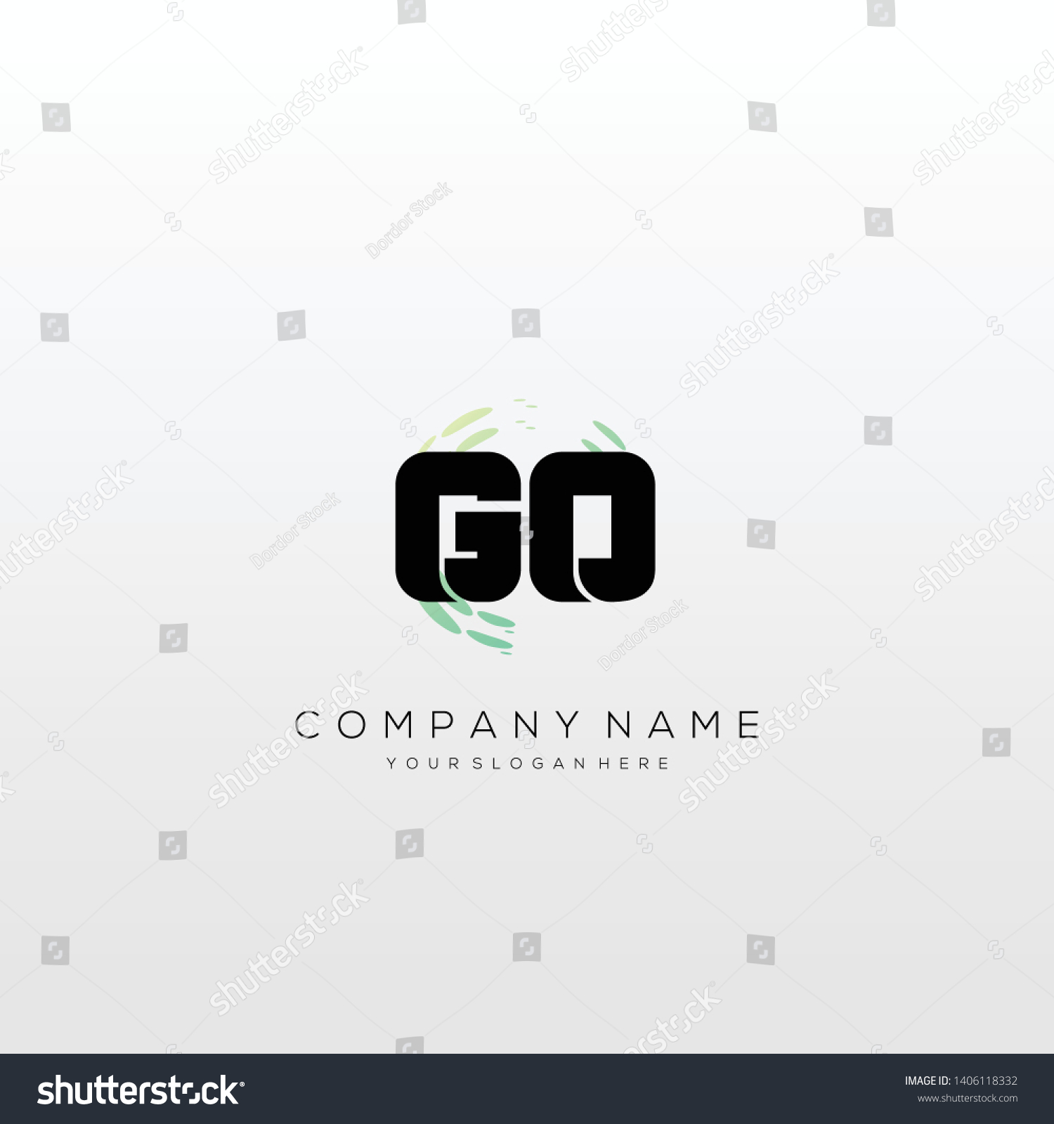 Go Initial Letter Abstract Logo Design Stock Vector (Royalty Free ...